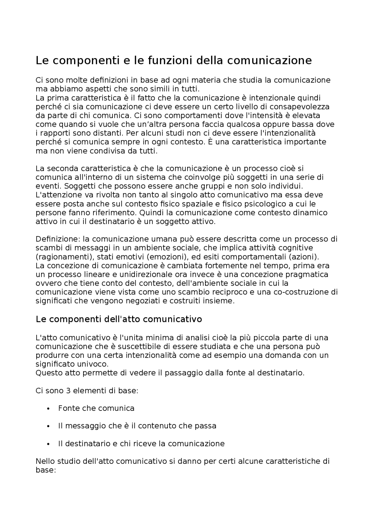 Componenti e Funzioni della Comunicazione: Caratteristiche, Processi e ...