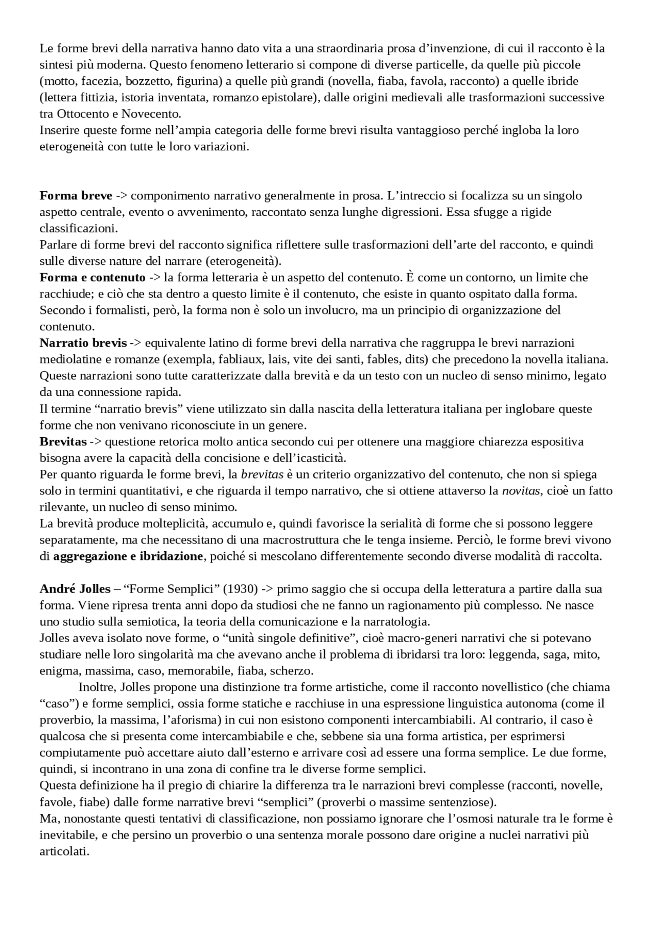 Teoria Dei Generi Letterari Docsity