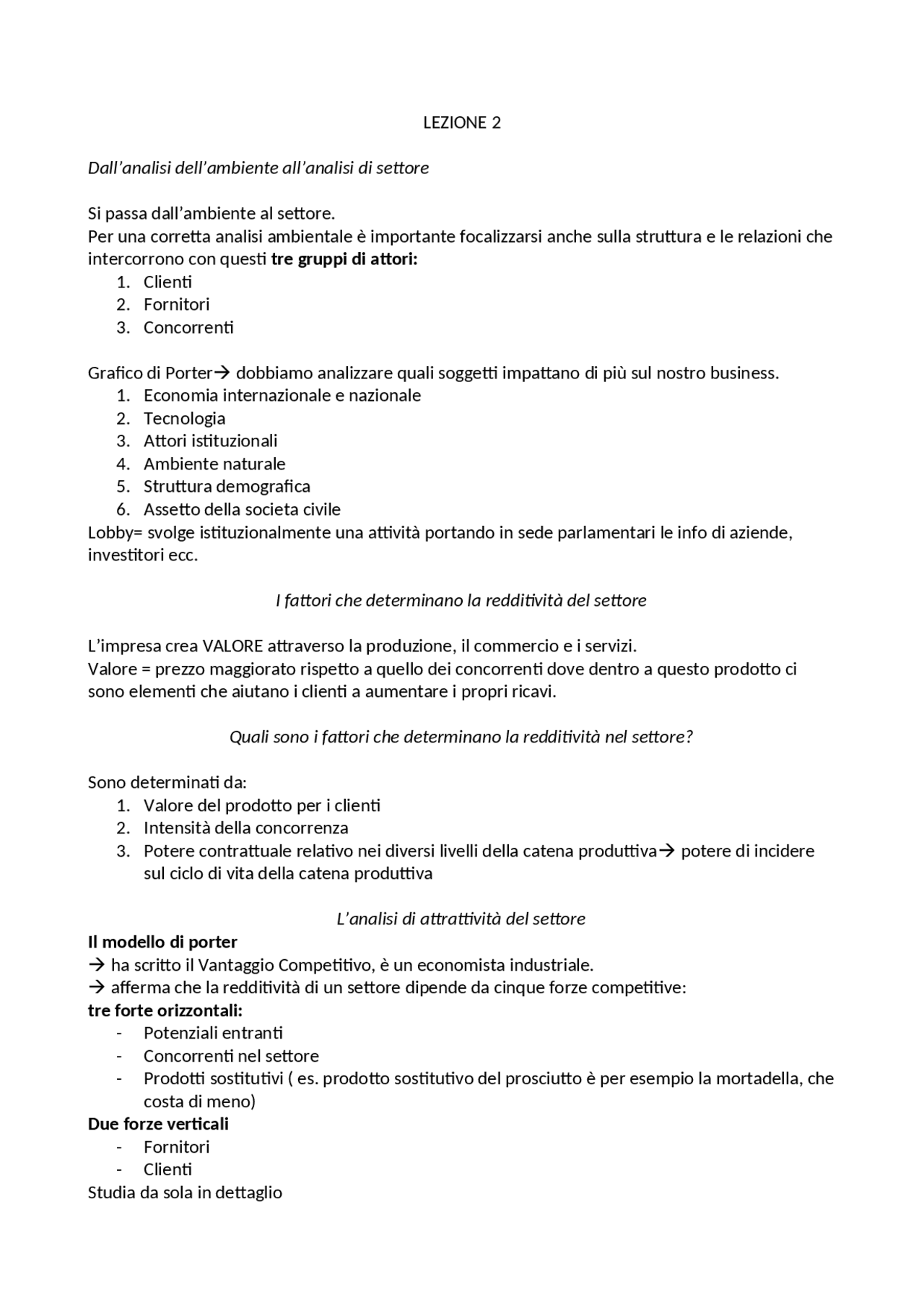 Lezione Di Strategia Docsity