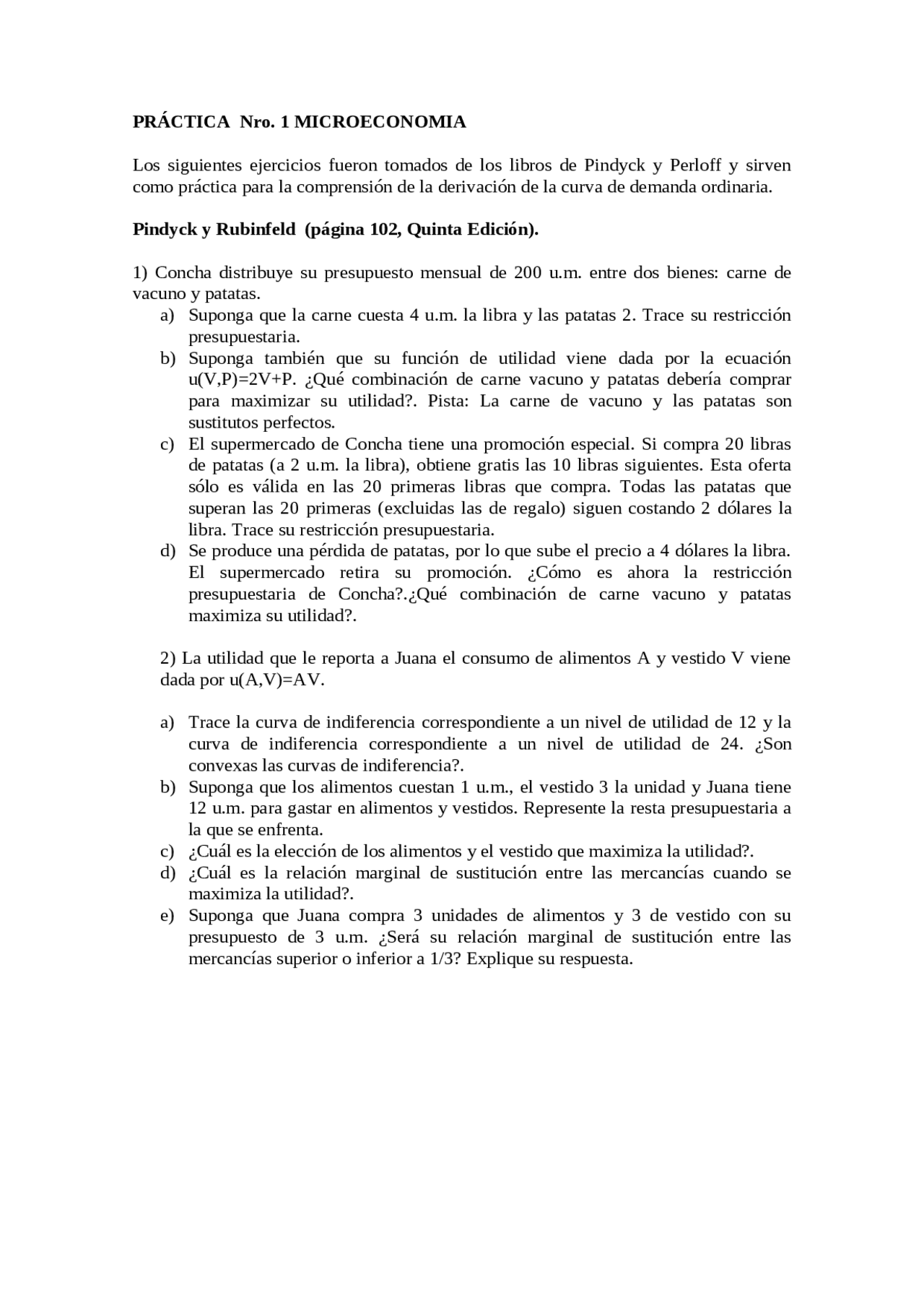 Macro Economía Básica Ejercicio Docsity