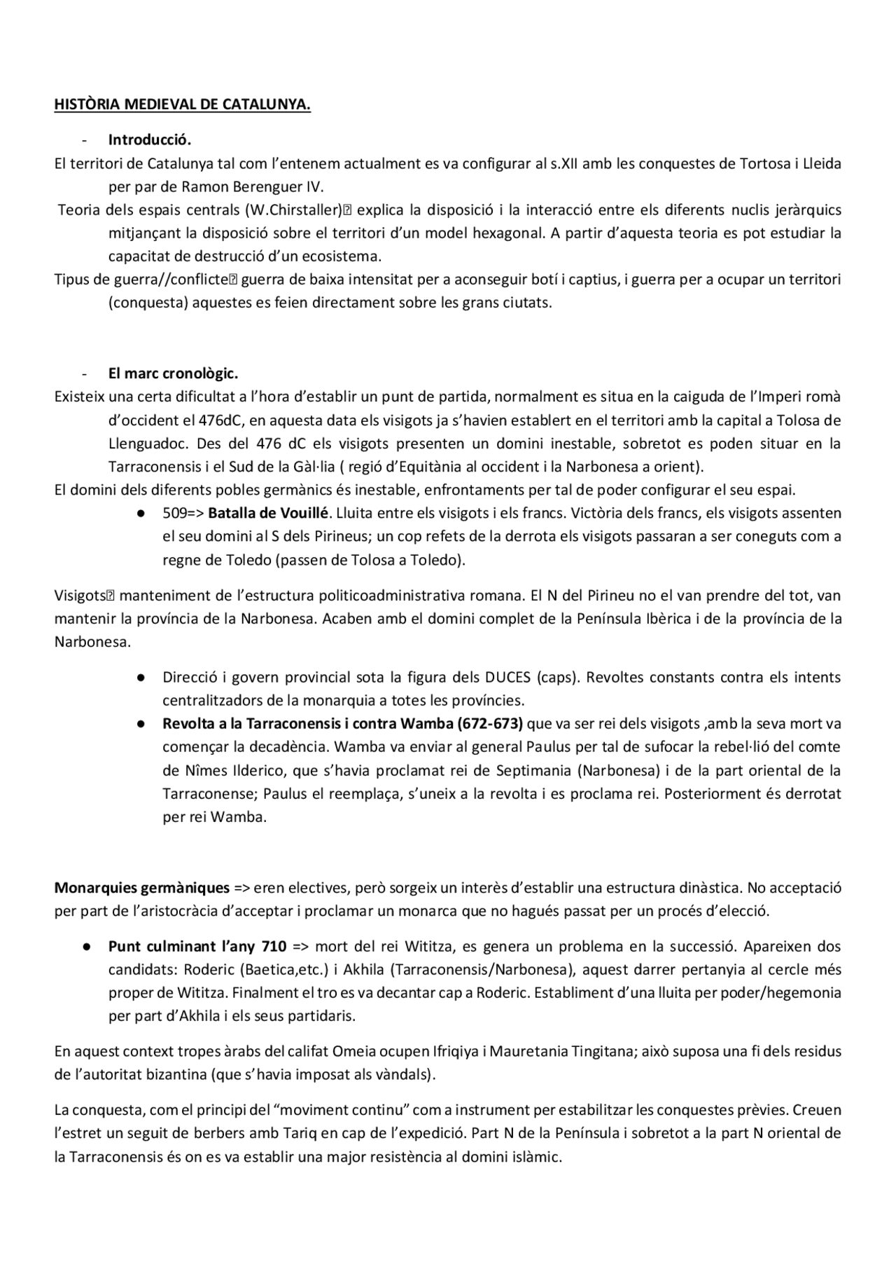 Apunts història medieval de Catalunya - Docsity