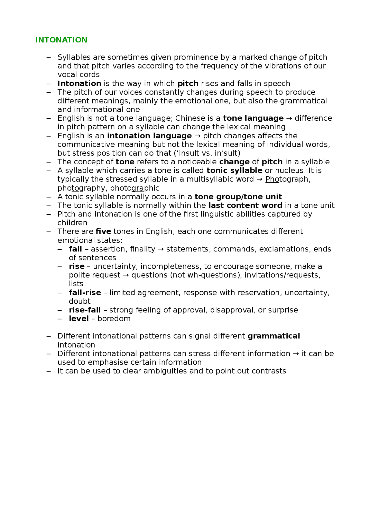 The Frameworks Of English Intonation Docsity