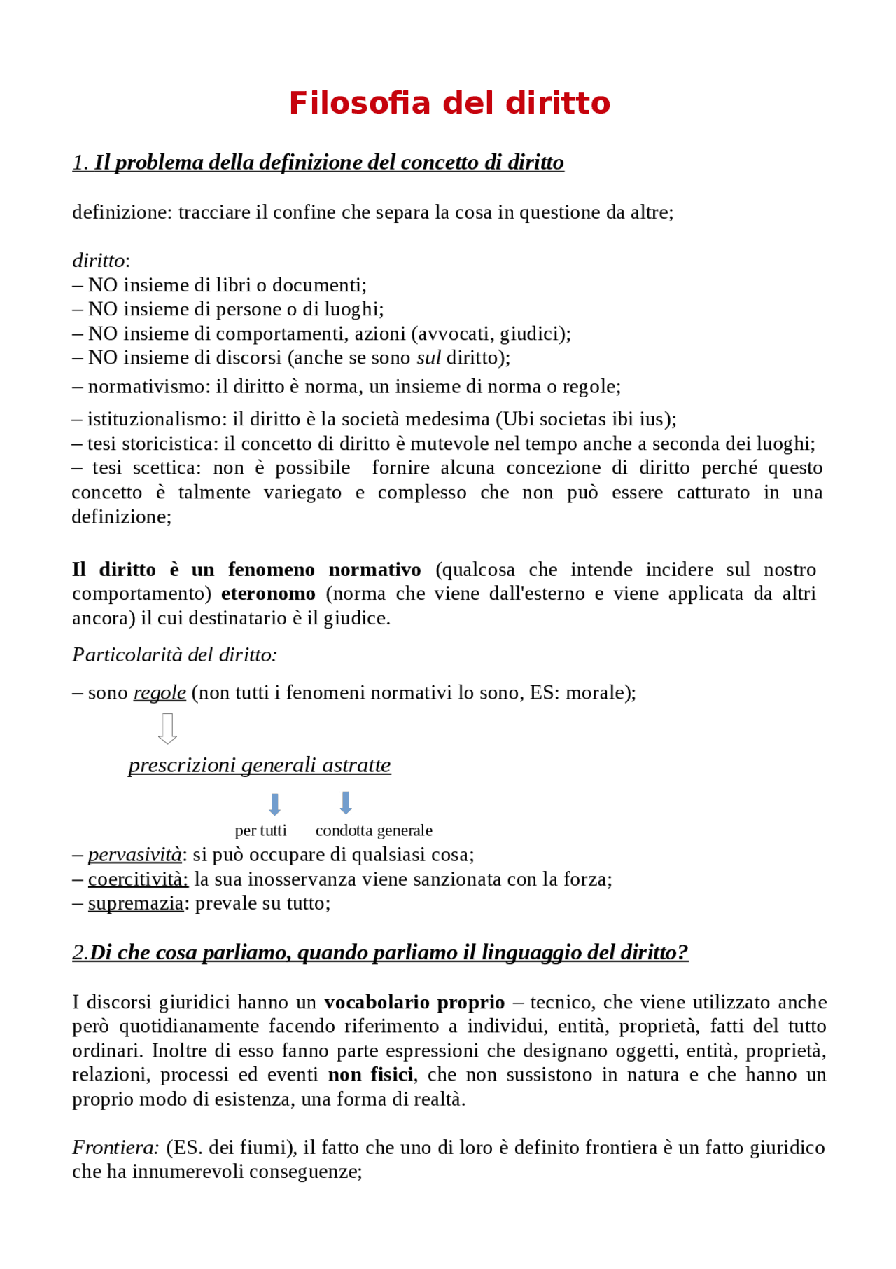 Stato Di Diritto Codificazione Positivismo Giuridico Docsity