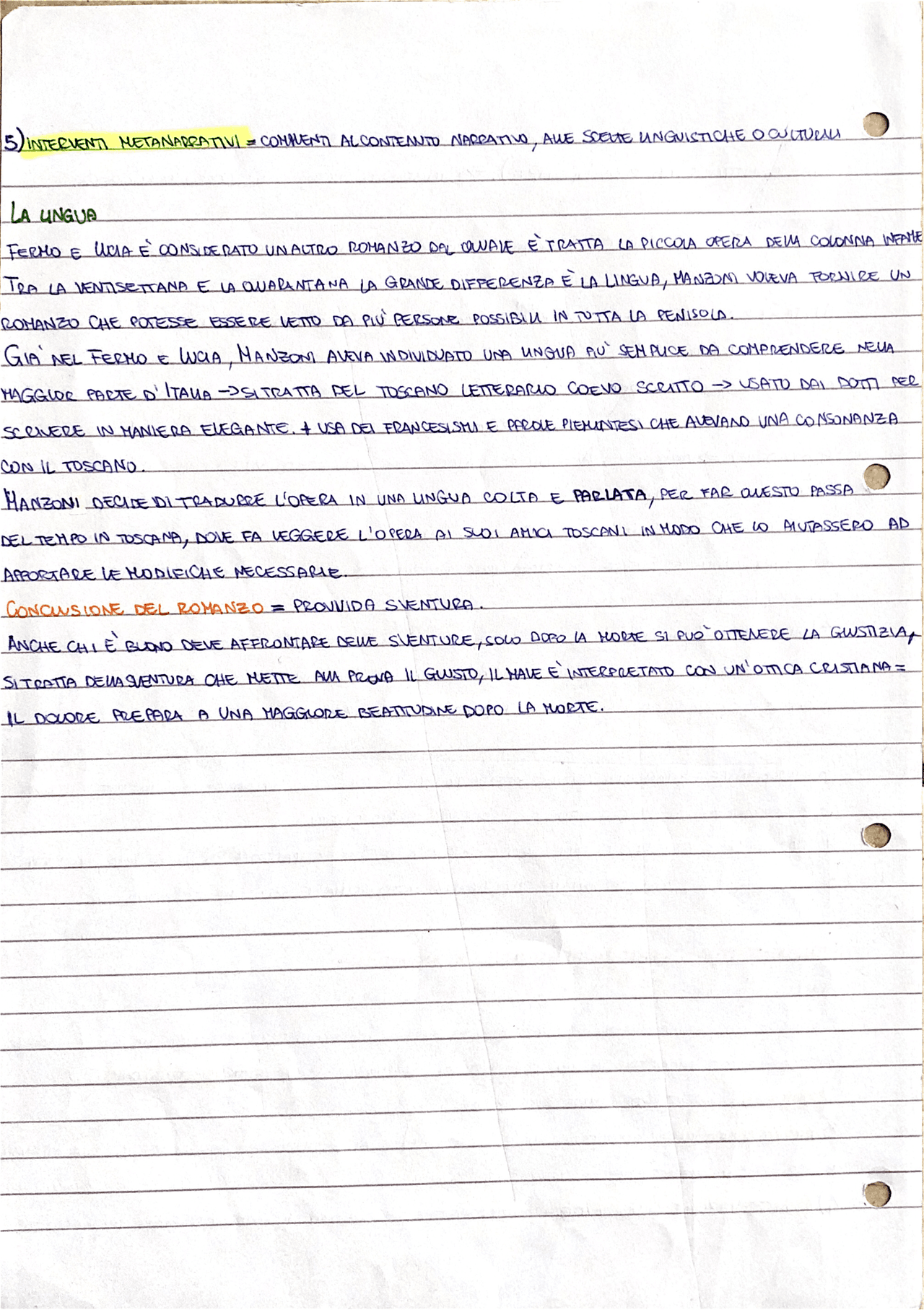Riassunti Alessandro Manzoni Docsity