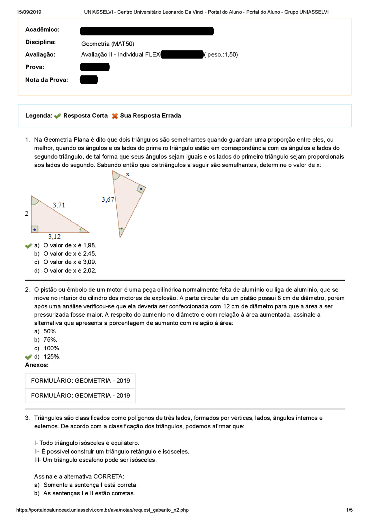 Matemática Uniasselvi Provas Matemática Docsity