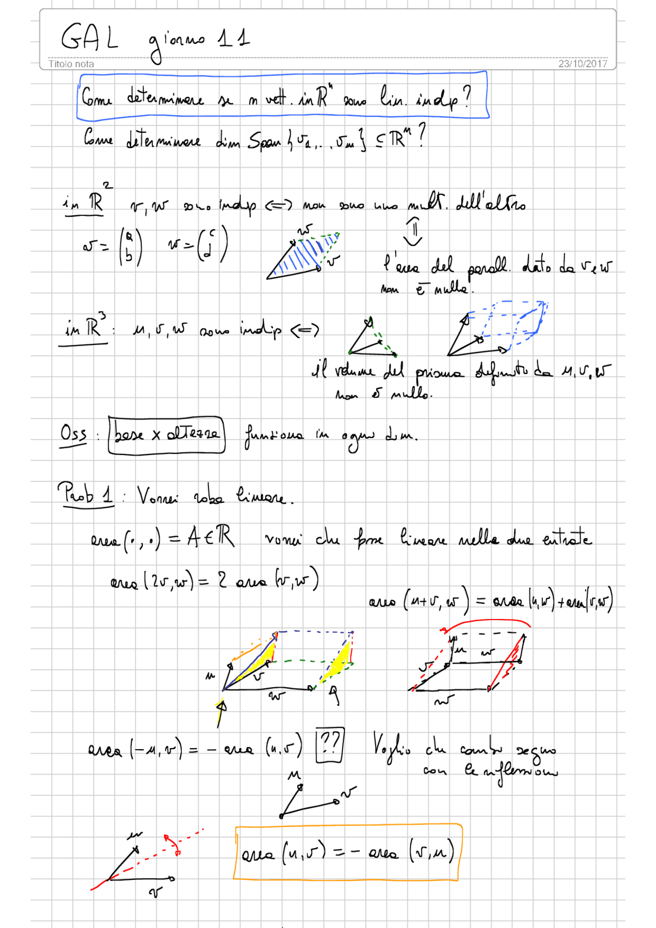 Geometria E Algebra Lineare Docsity
