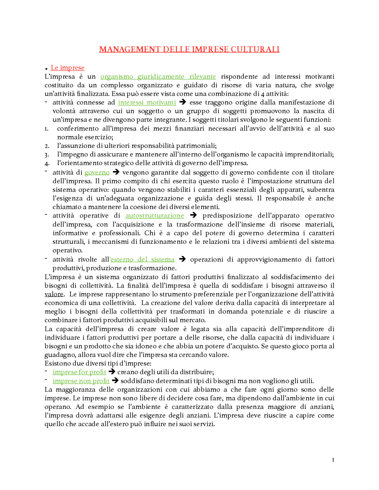 Management Delle Imprese Docsity