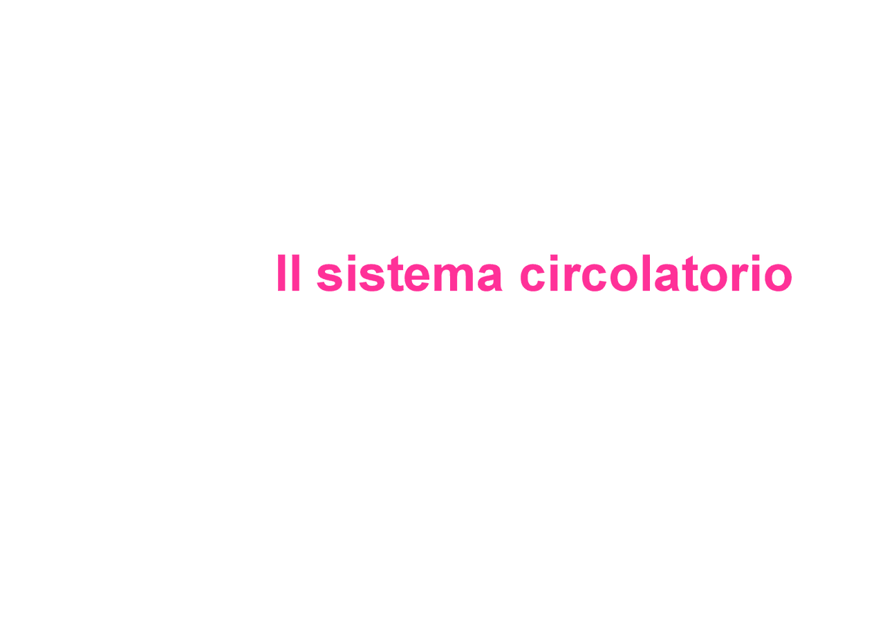 Sistema Circolatorio Docsity
