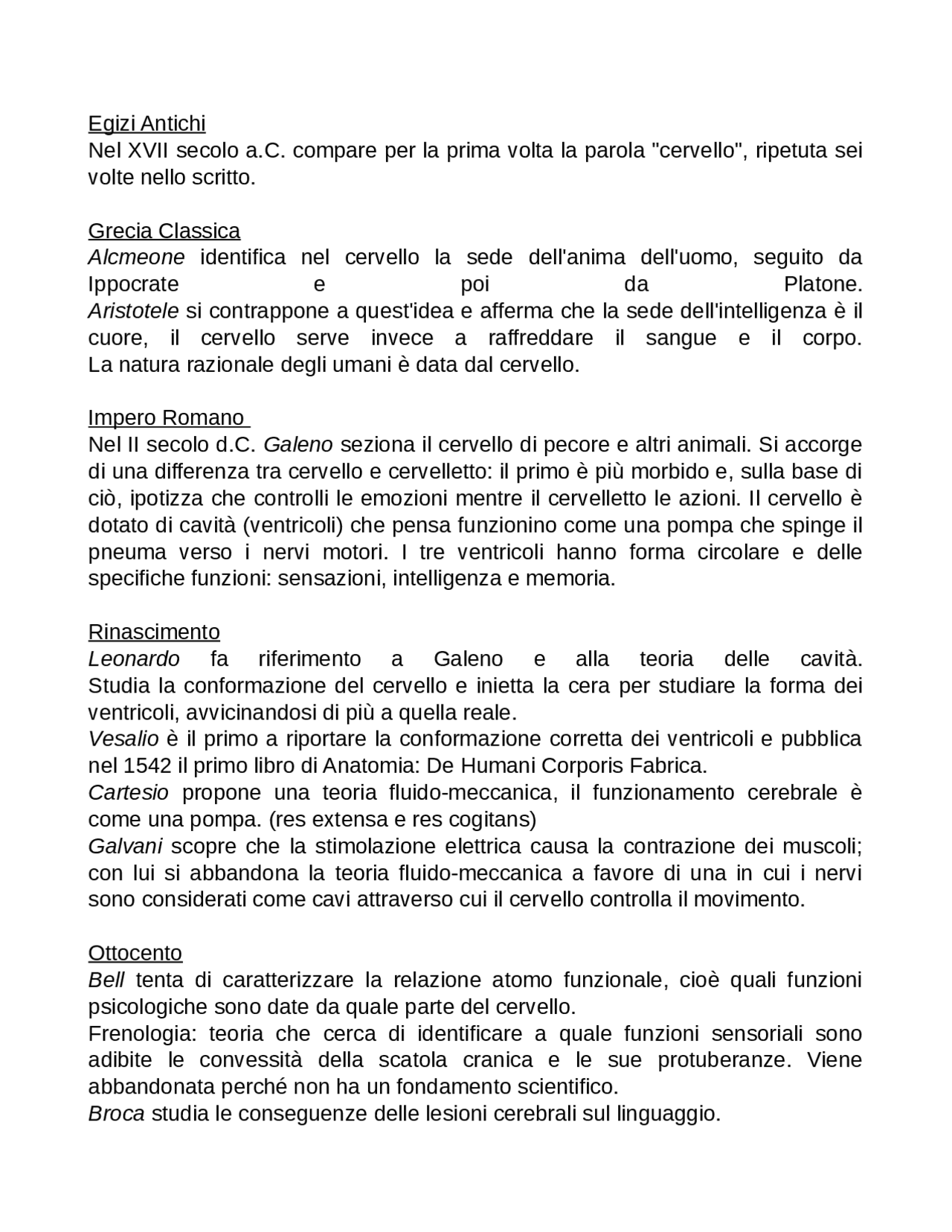 Neuroscienze Appunti Docsity