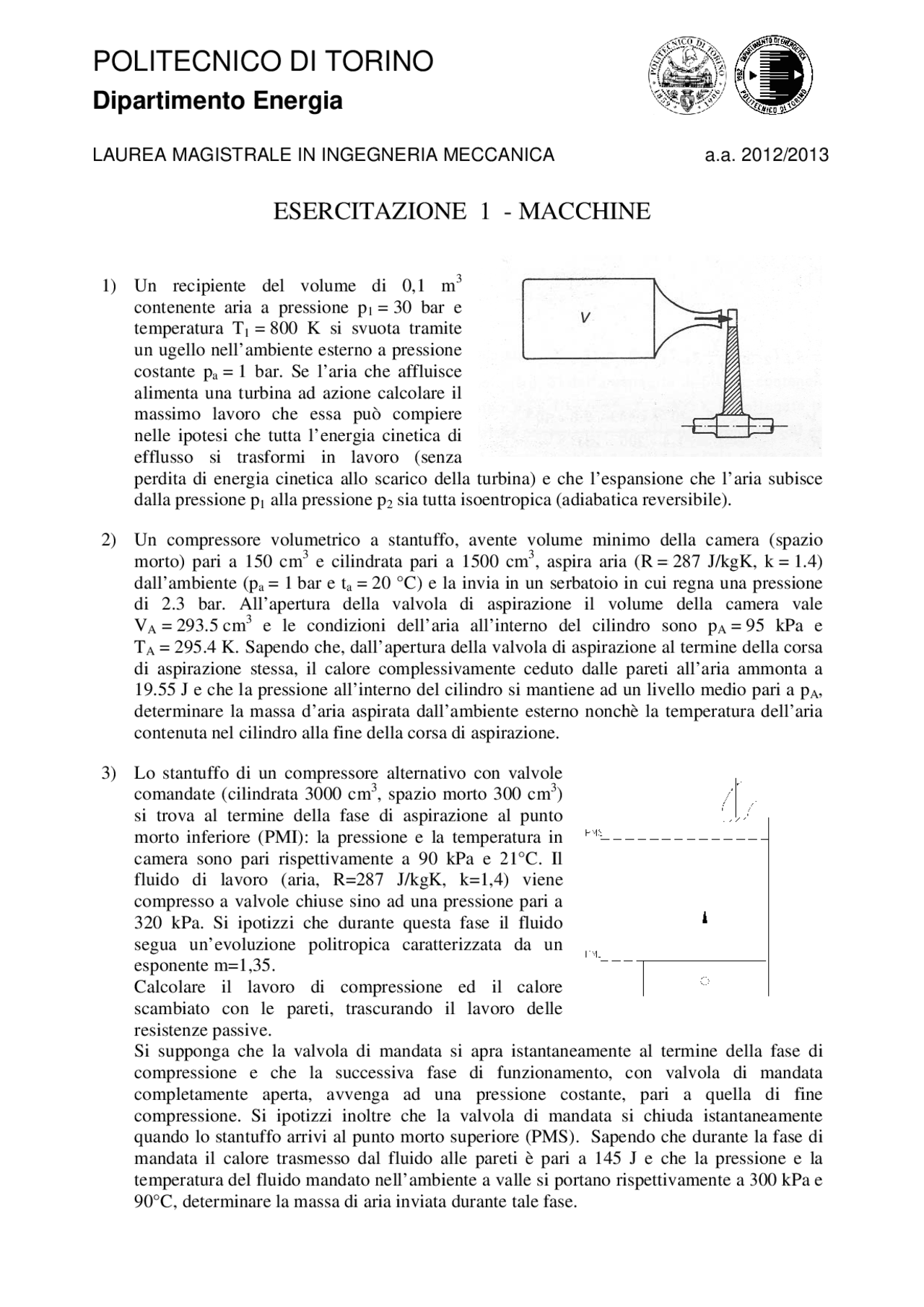 Esercitazione Macchine Docsity