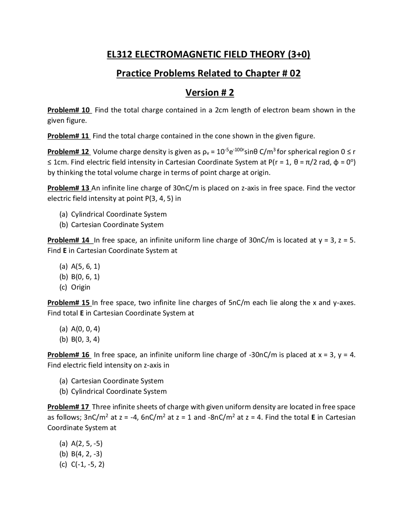 Electromagnetic Engineering Docsity