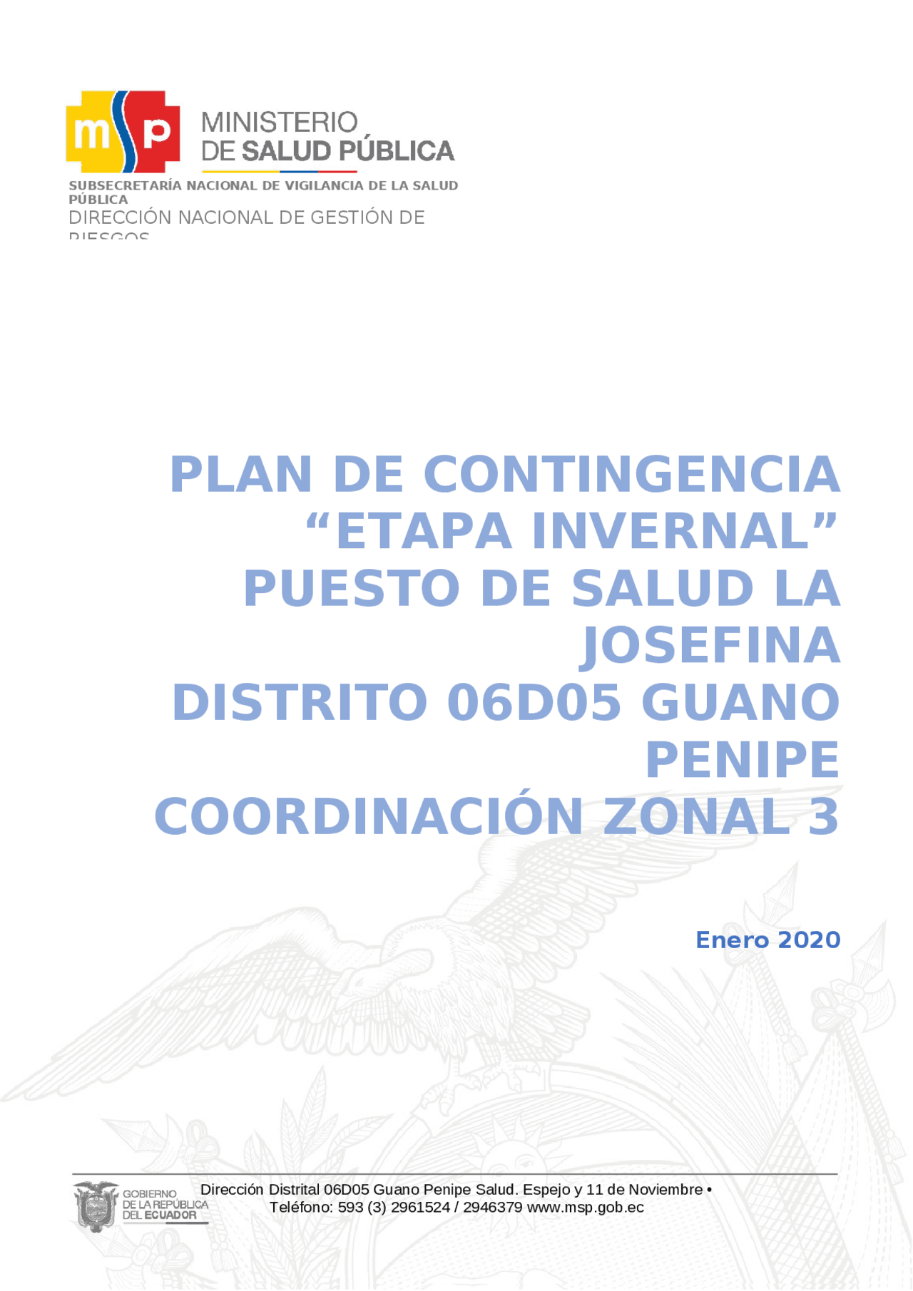 Plan de contingencia | Guías, Proyectos, Investigaciones de Metodología de Investigación - Docsity