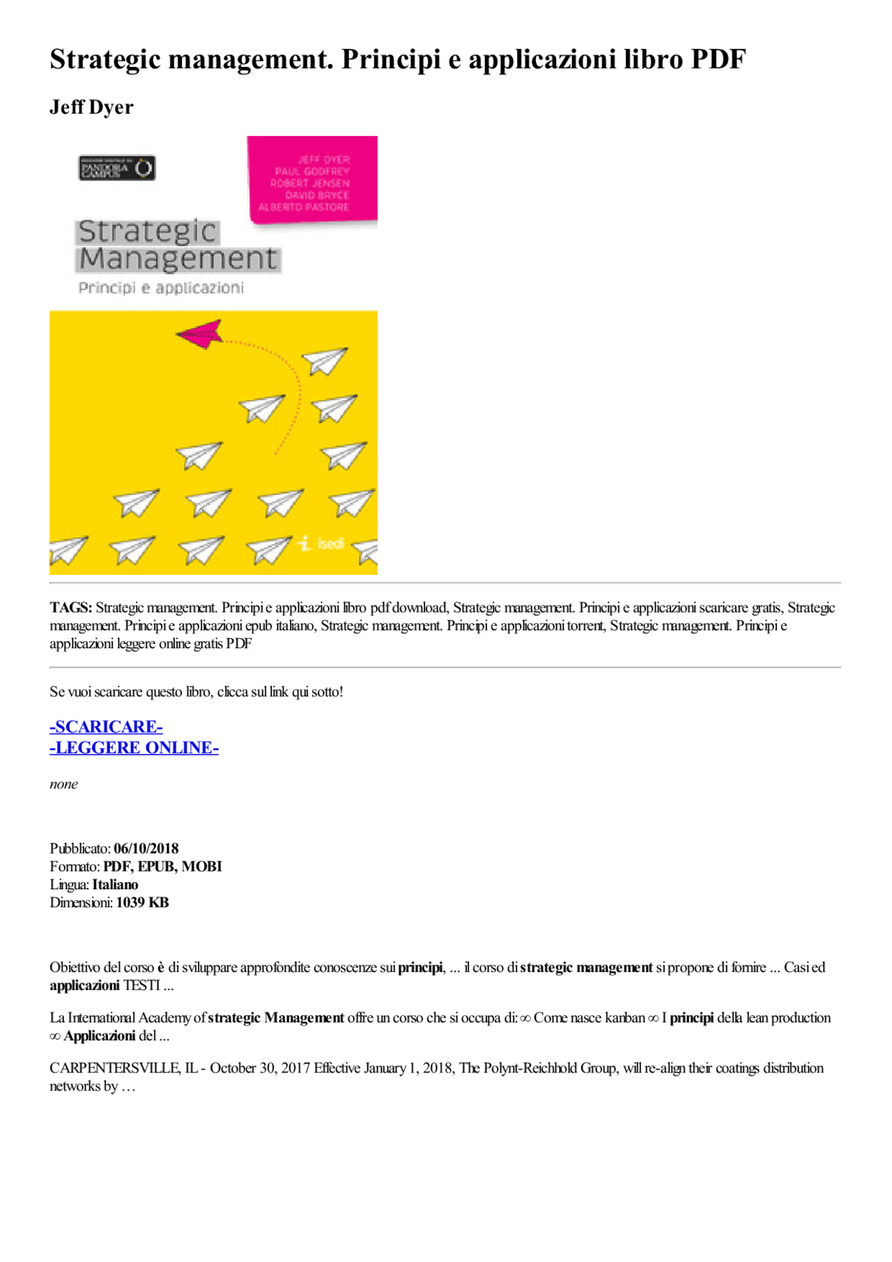 Strategic Management Docsity