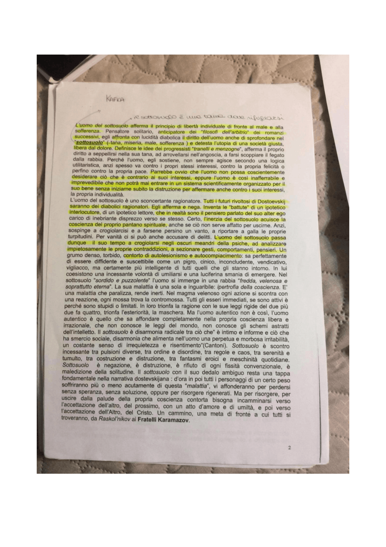 Appunti Generali Sulle Opere Di Dostoevsky Docsity