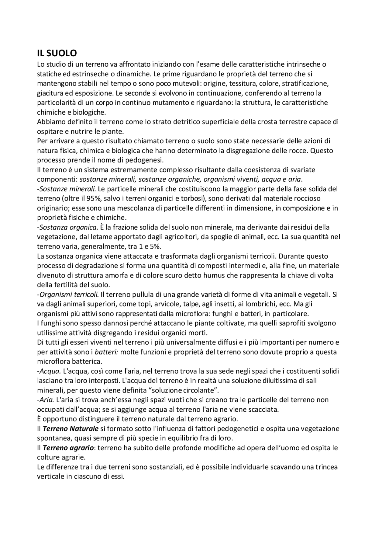 Elementi Di Agronomia E Coltivazioni Erbacee Docsity