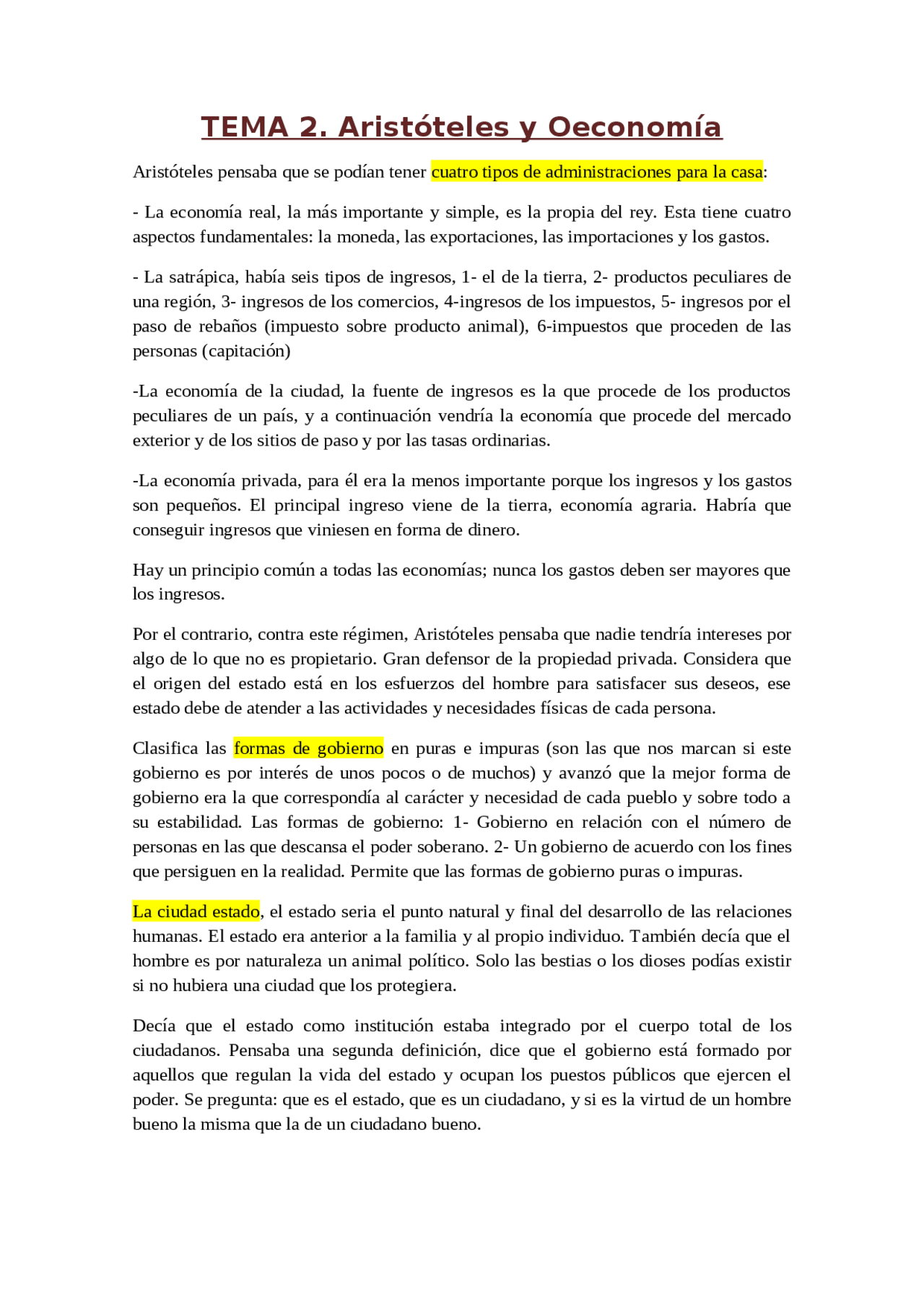 Tema 2 instituciones políticas - Docsity