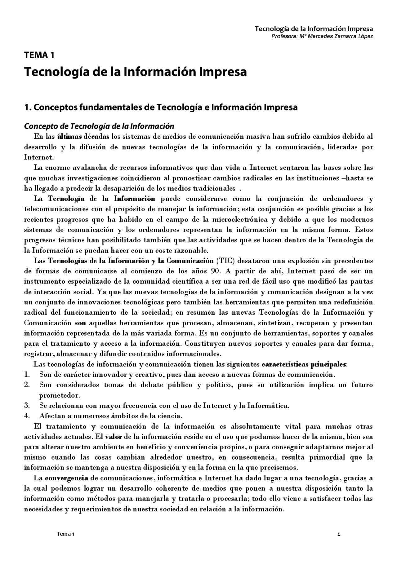 Apuntes Tecnología De La Información Impresa Docsity