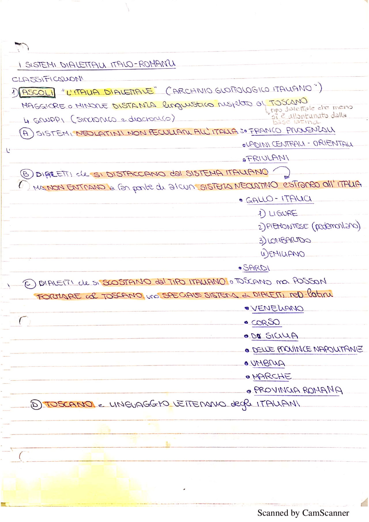 Avolio Lingue E Dialetti Ditalia Docsity