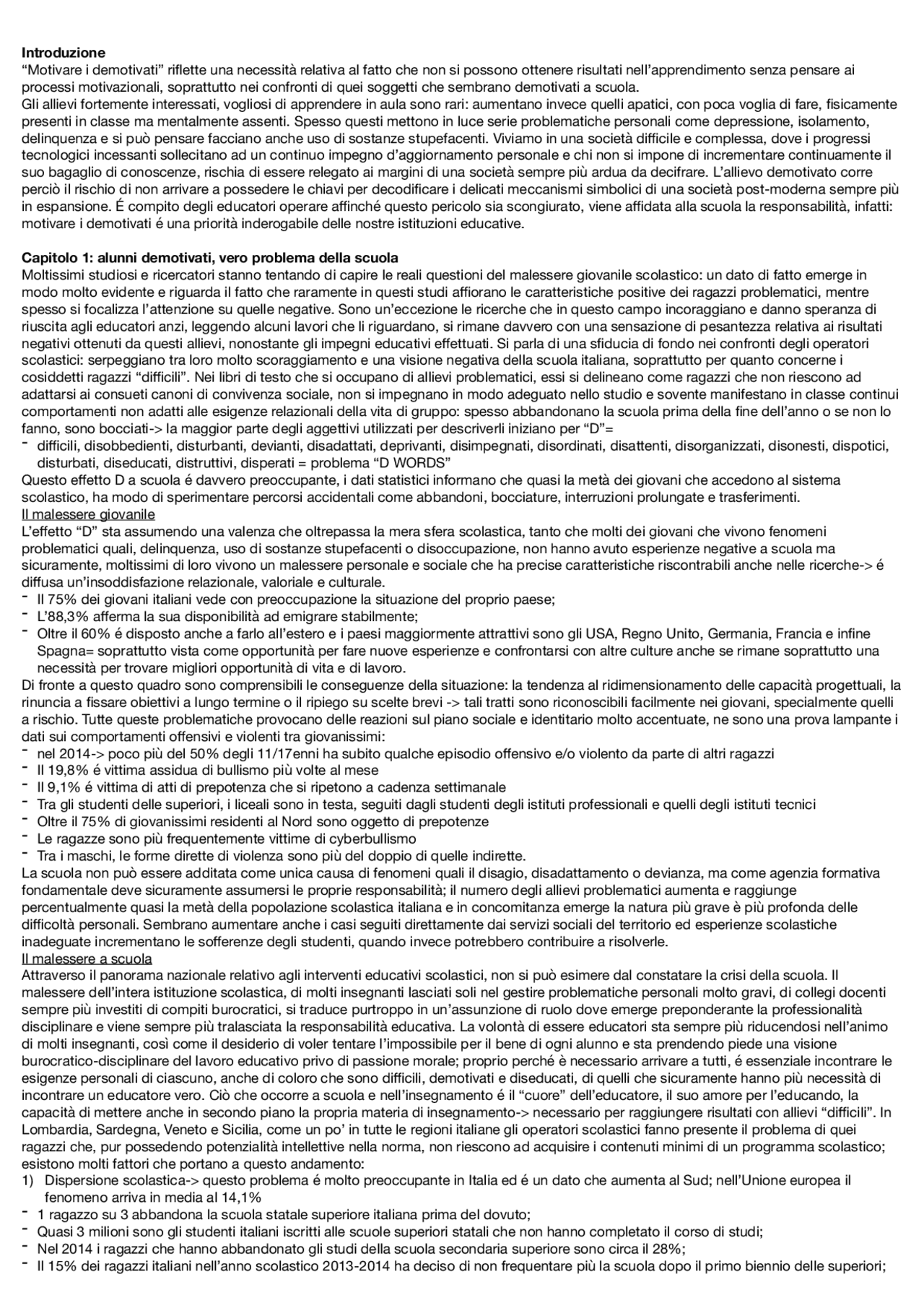 Metodologie Educative Per La Prevenzione Della Marginalità Docsity