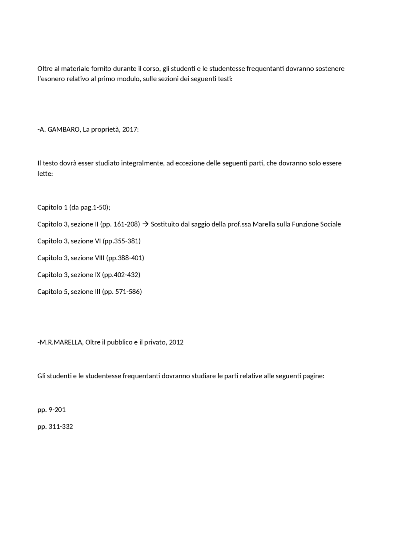 Argomenti Esame Da Frequentante Docsity