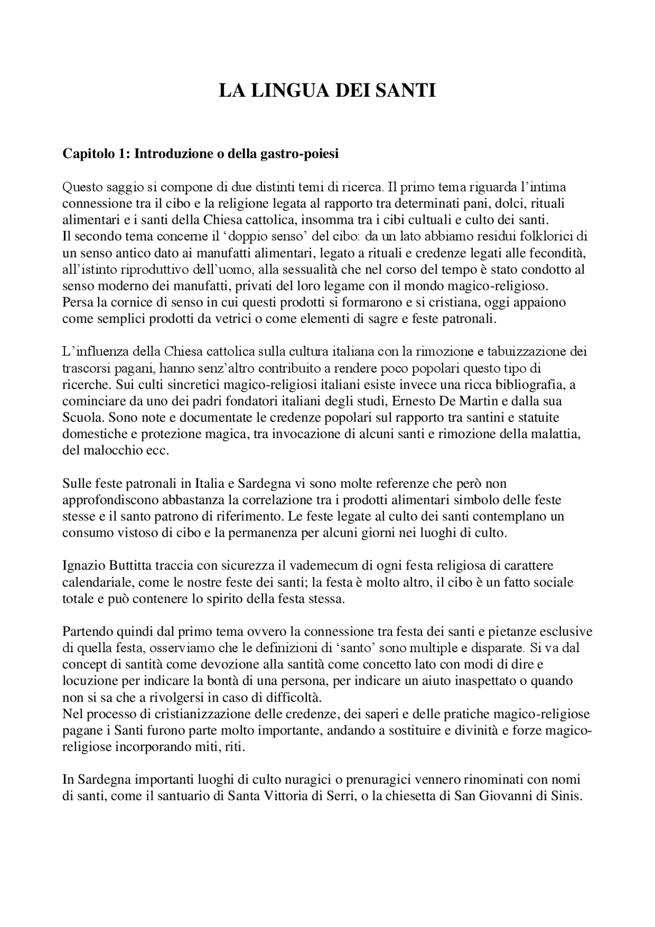 Riassunto Libro La Lingua Dei Santi Docsity
