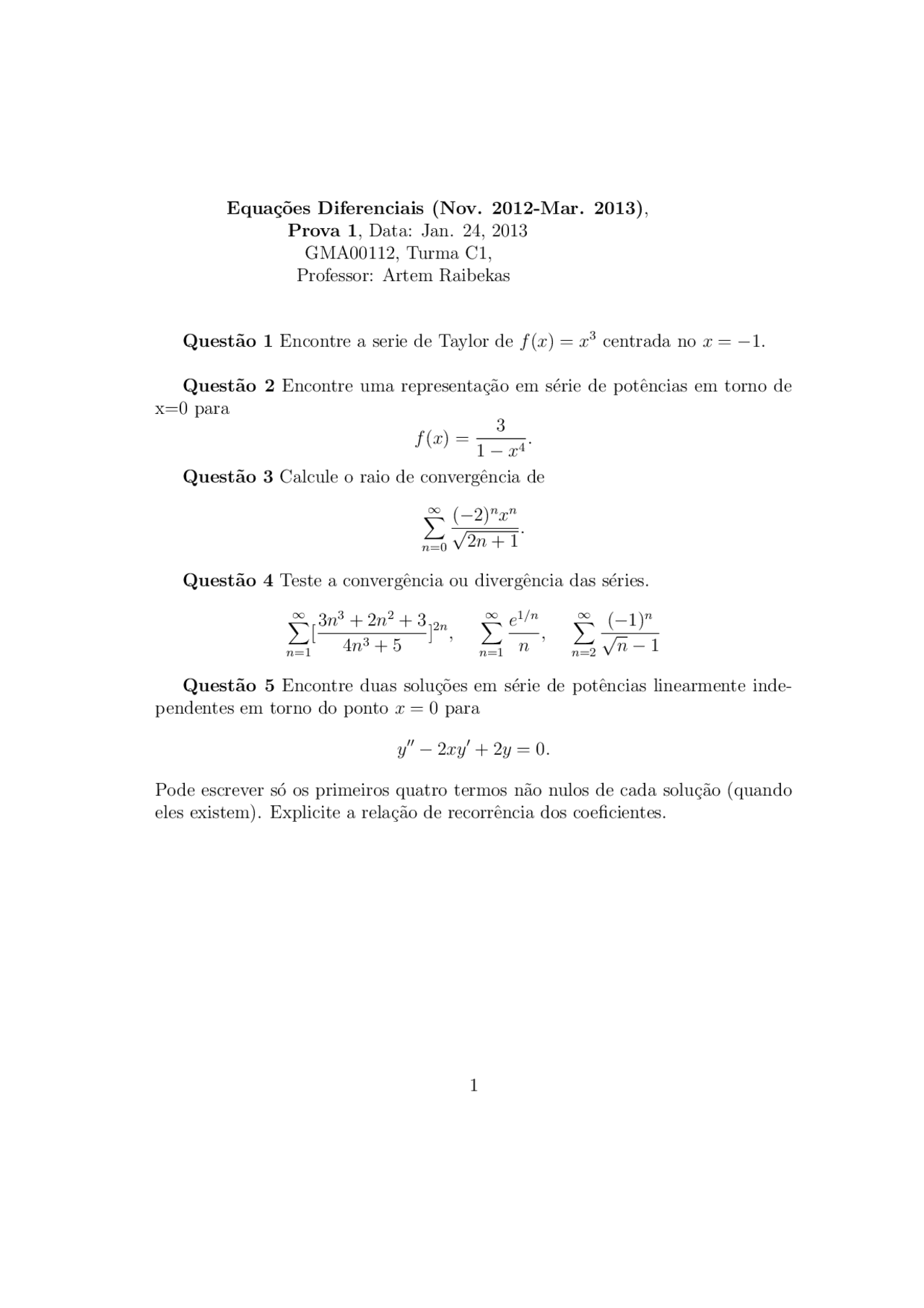 Edo Equações Diferenciais Docsity