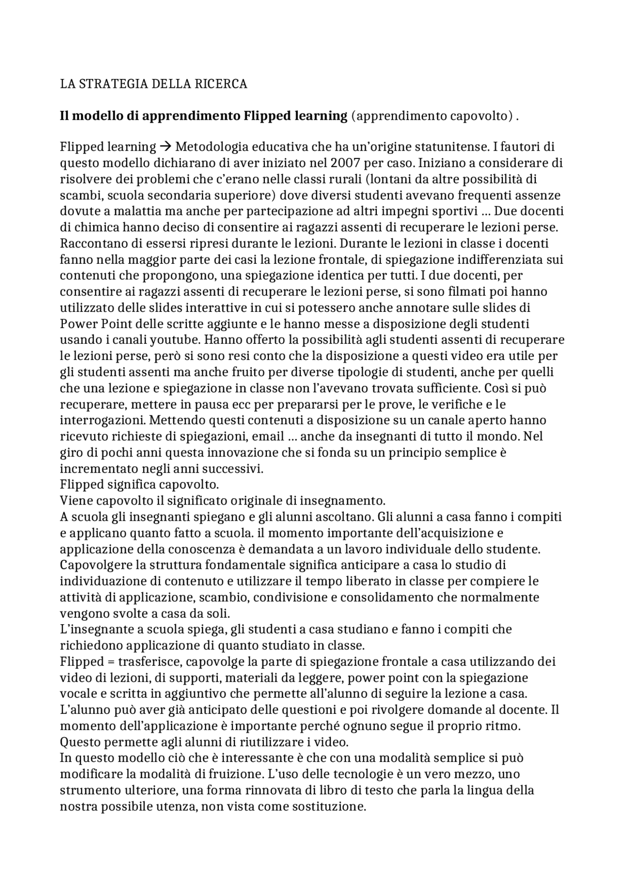 Strategia Di Ricerca Docsity
