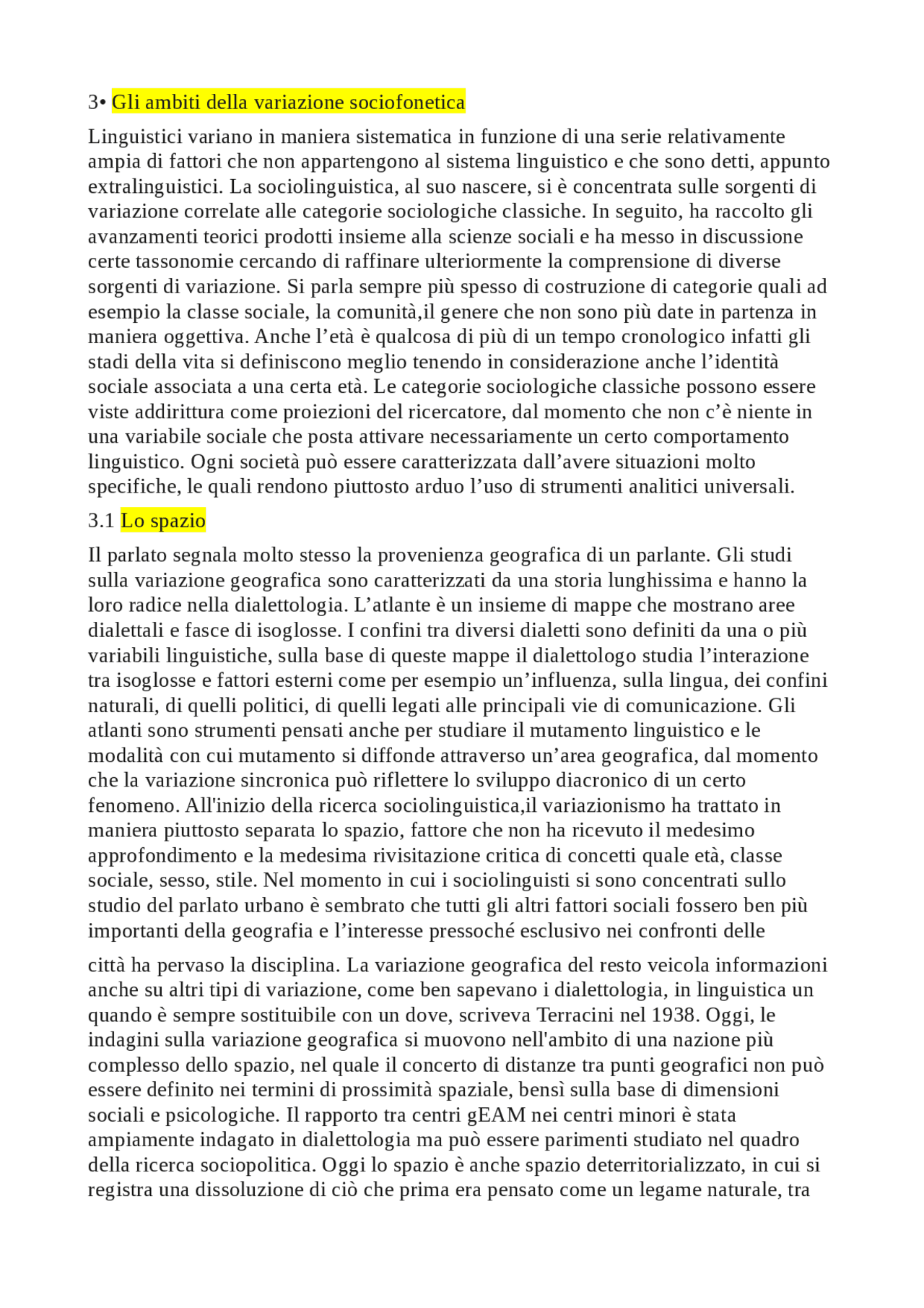 Linguaggio e società - Docsity