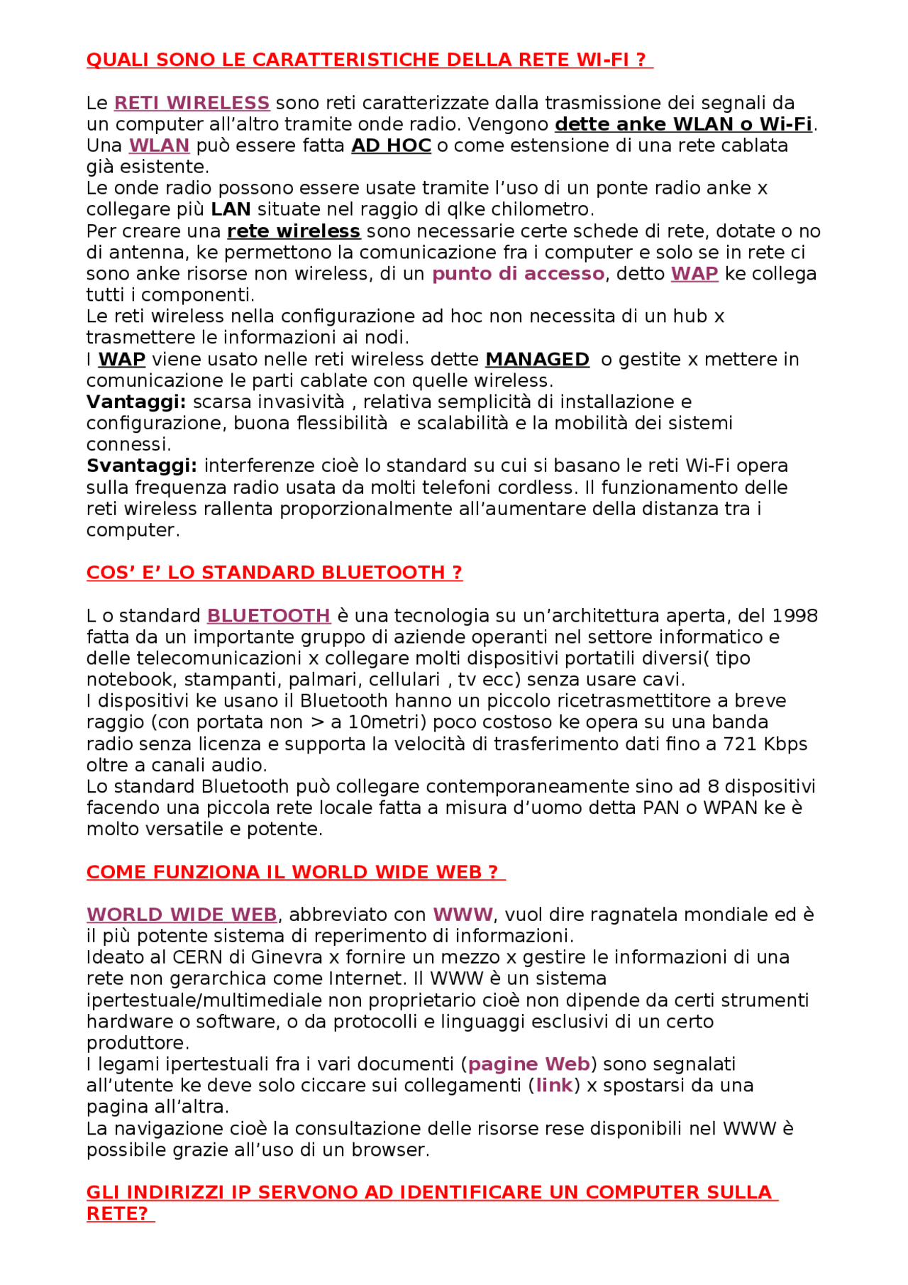 Informatica Giuridica Docsity