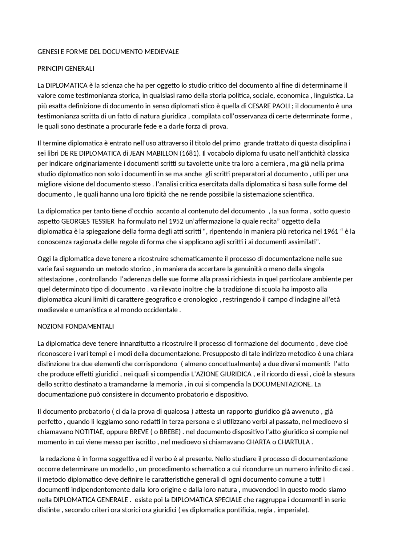 Genesi E Forme Del Documento Medievale A Pratesi Docsity