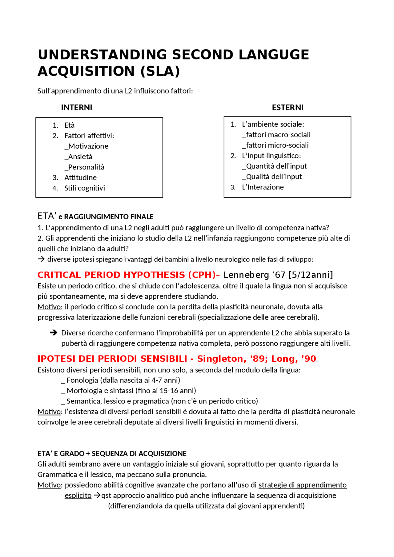 Understanding Second Language Acquisition Ellis Docsity