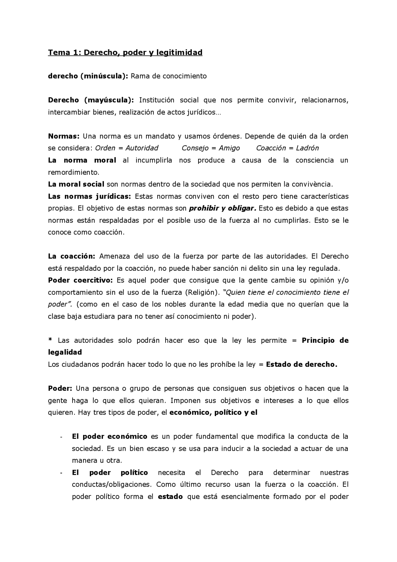 Fonaments Del Dret 1r De Dret Docsity