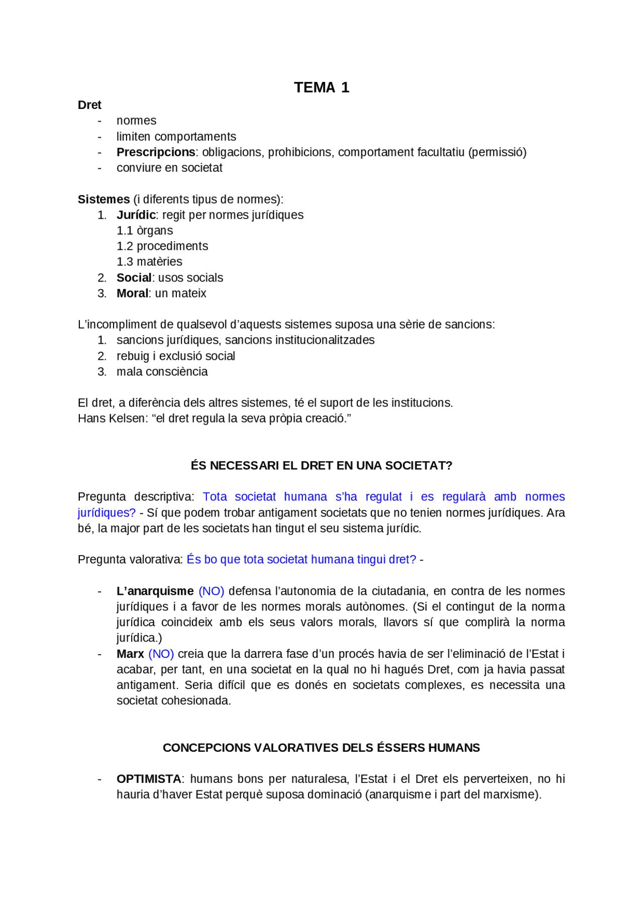 Tema 1 Teoria Del Dret Apuntes De Teoría Del Derecho Docsity