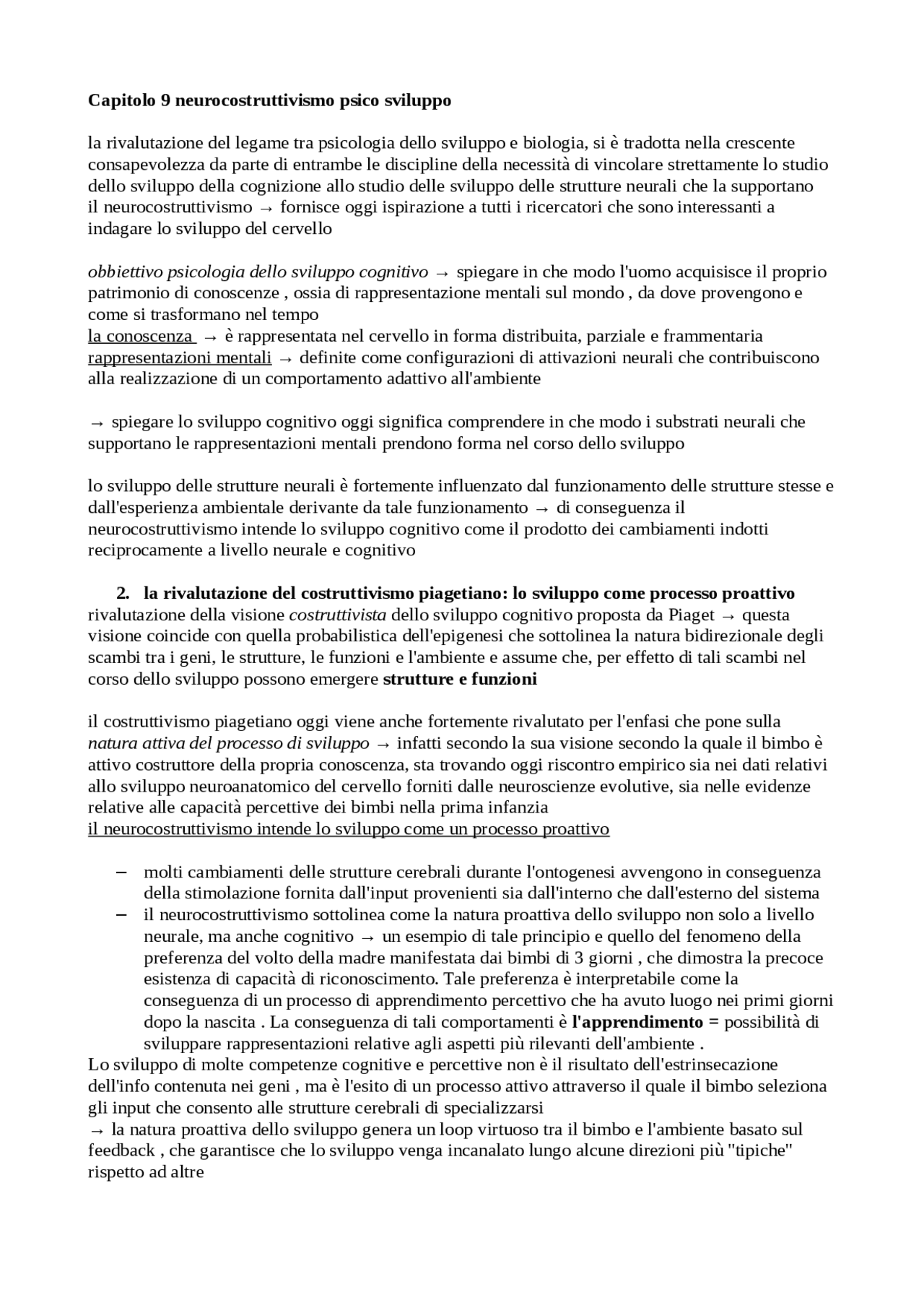 Cap 9 Neurocostruttivismo Facente Parte Del Libro Macchi Cassia