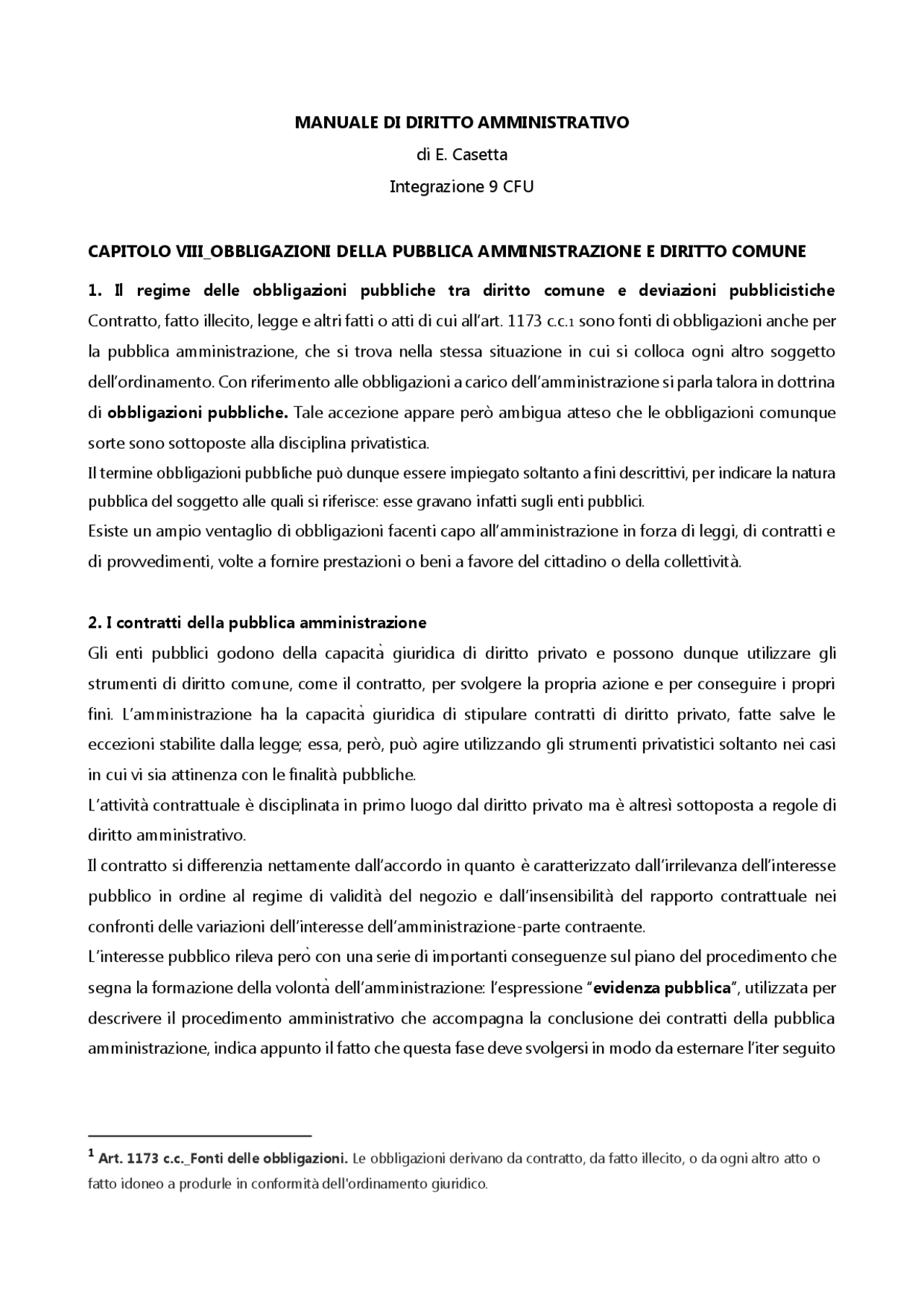 Manuale Di Diritto Amministrativo Elio Casetta Docsity