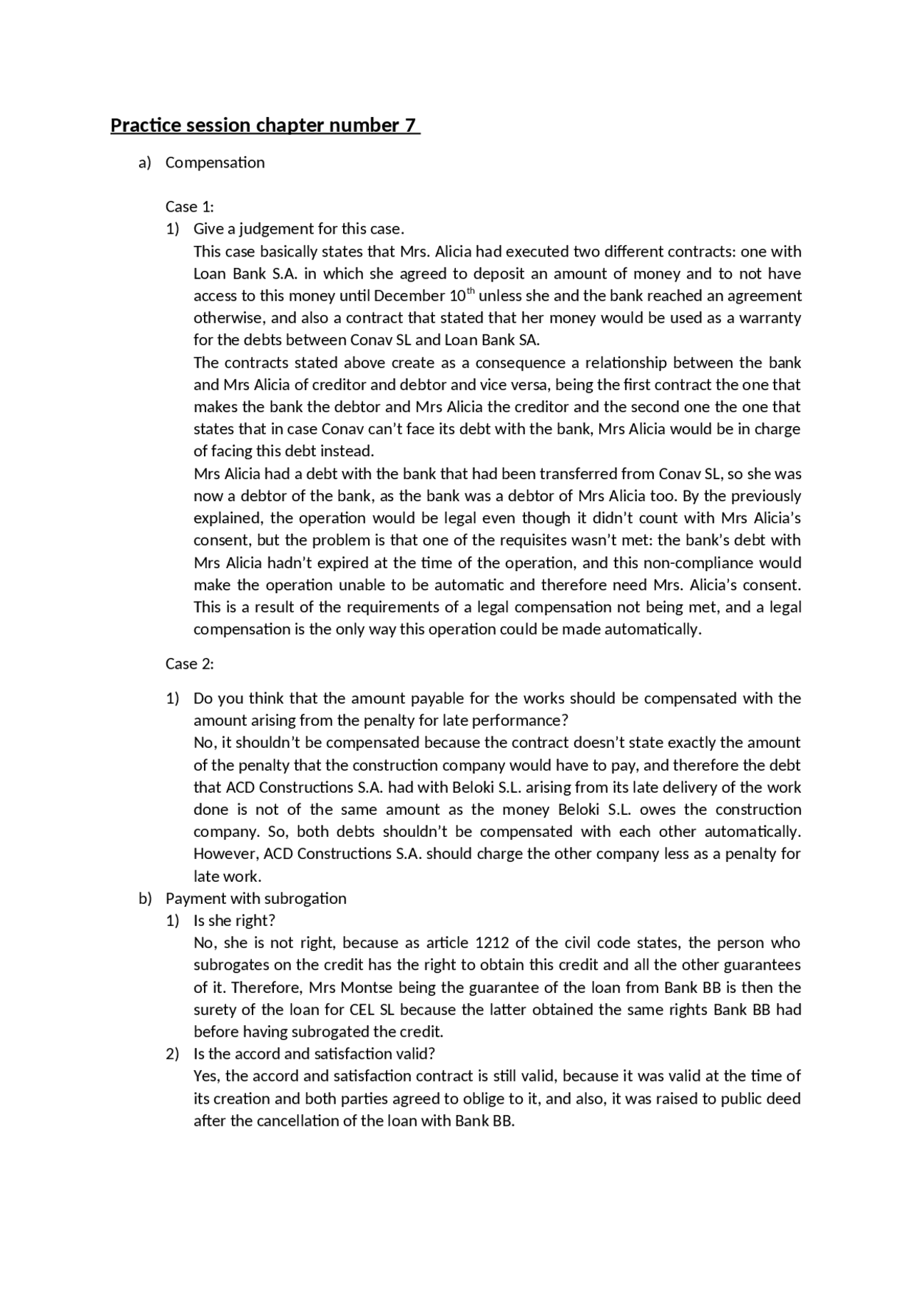 Derecho civil patrimonial practica - Docsity