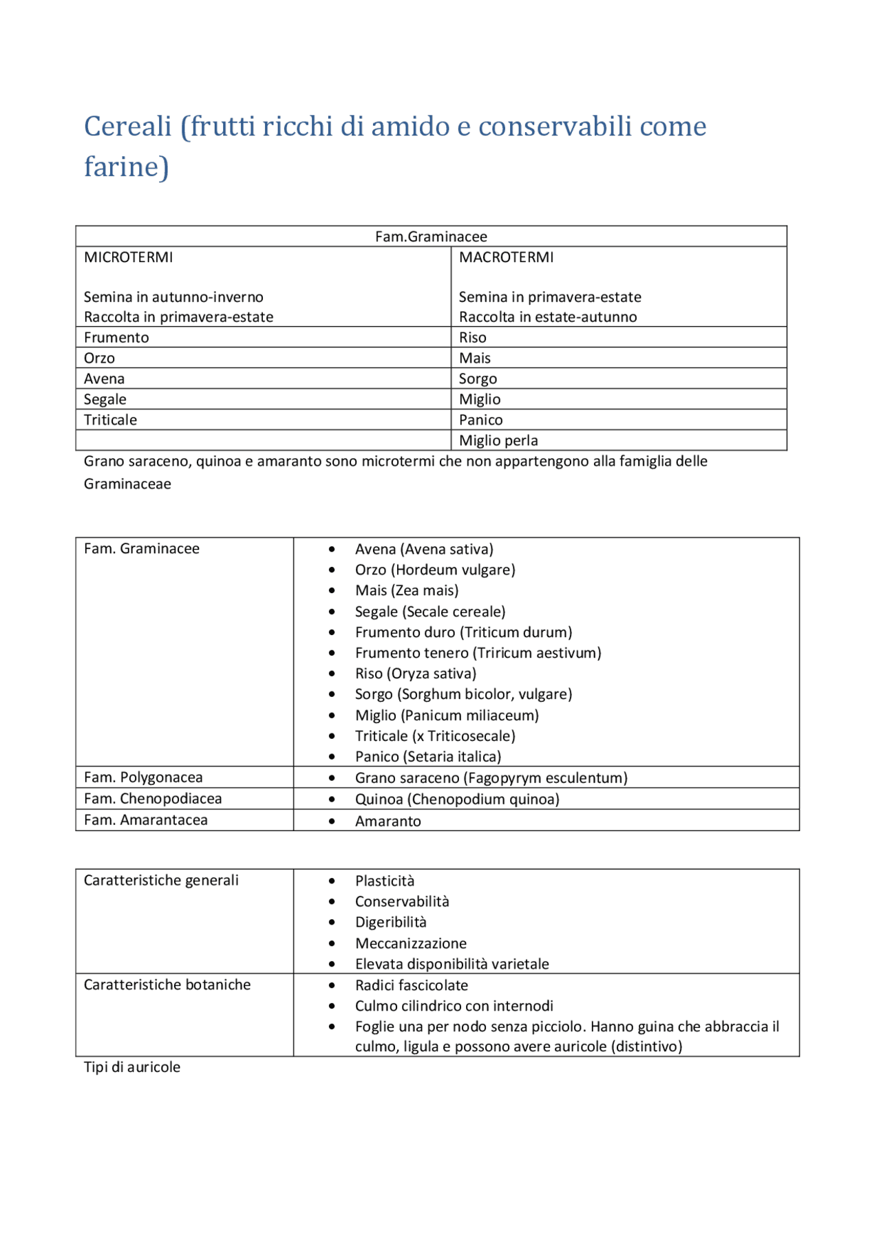 Coltivazioni Erbacee Docsity