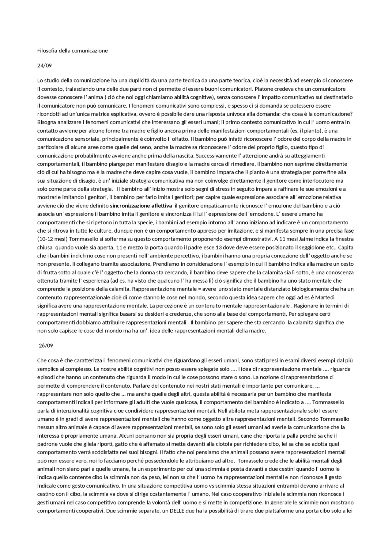 Filosofia Della Comunicazione Docsity