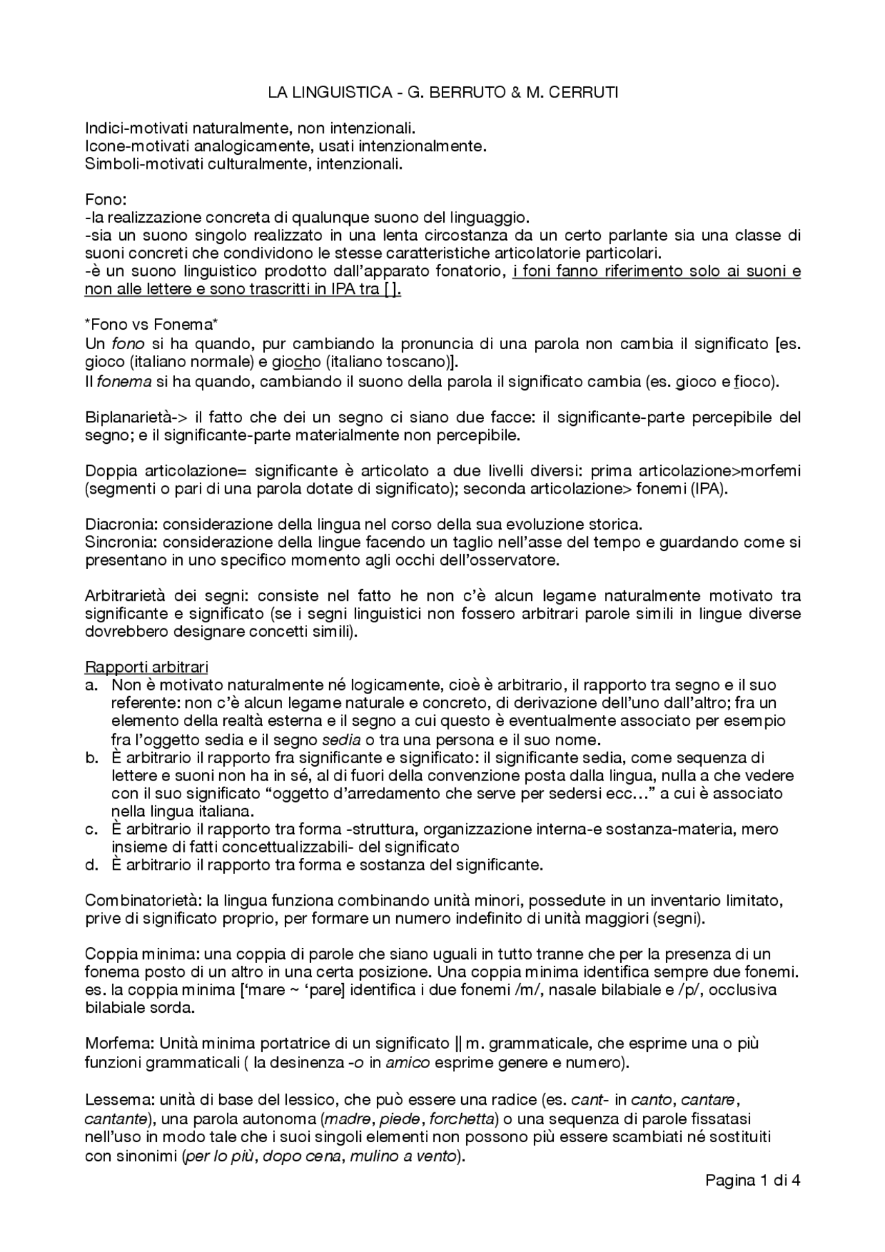 La Linguistica Un Corso Introduttivo Docsity