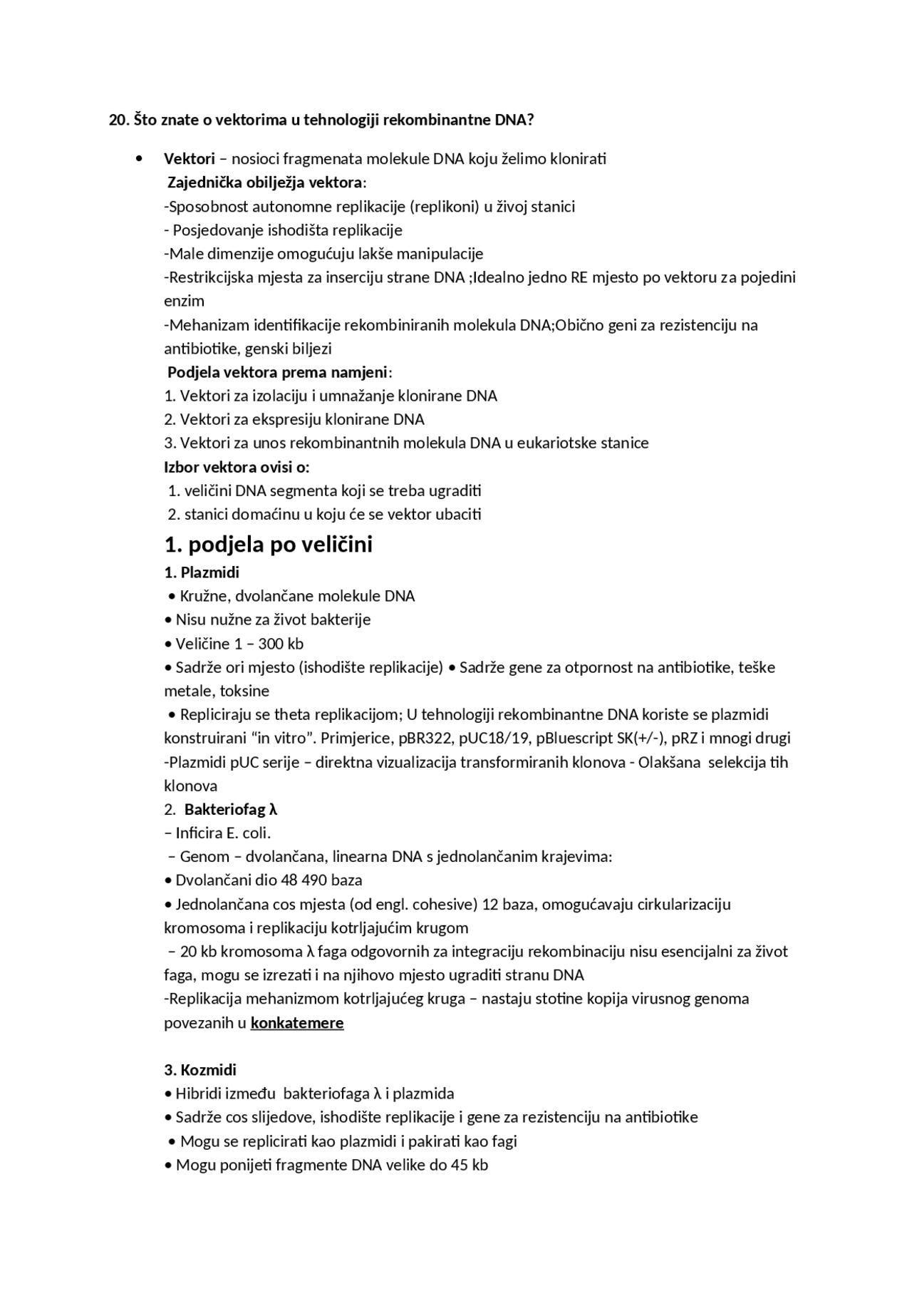 Molekularna biologija: vektori, transkripcije i translacije | Skripte ...