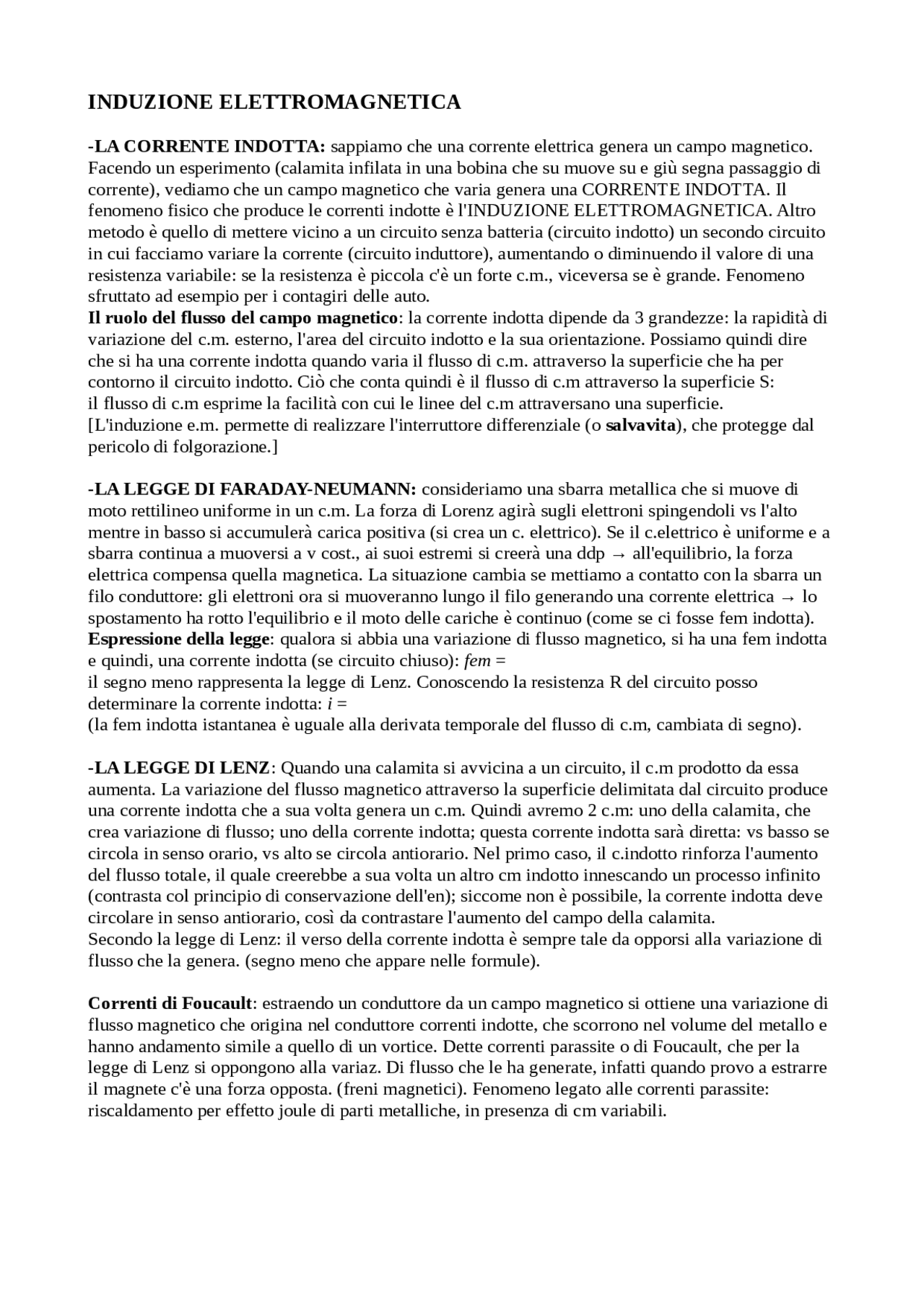 Elettromagnetismo - equazioni di Maxwell | Schemi e mappe concettuali di Fisica | Docsity