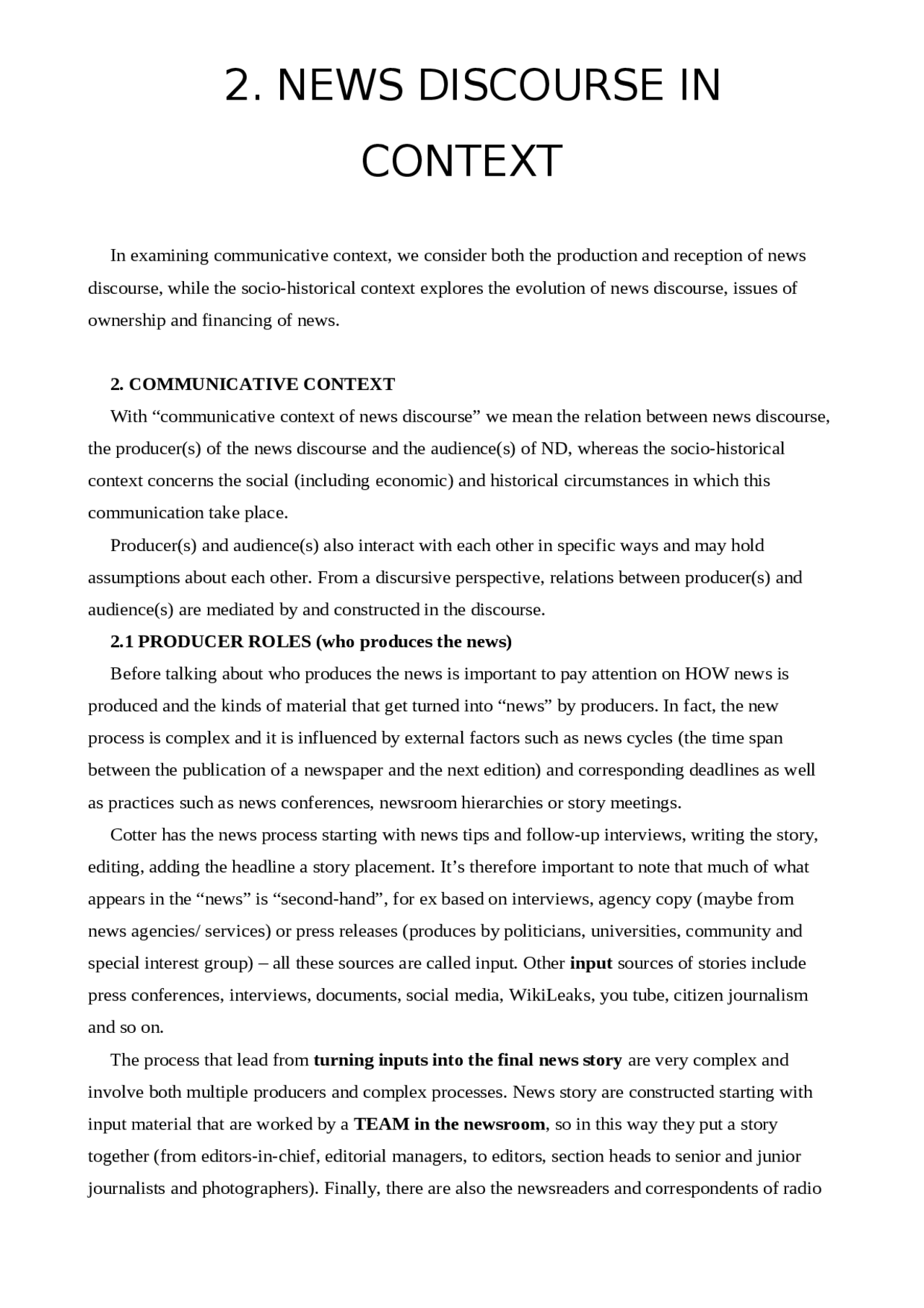 News discourse, Bednarek monika - Docsity