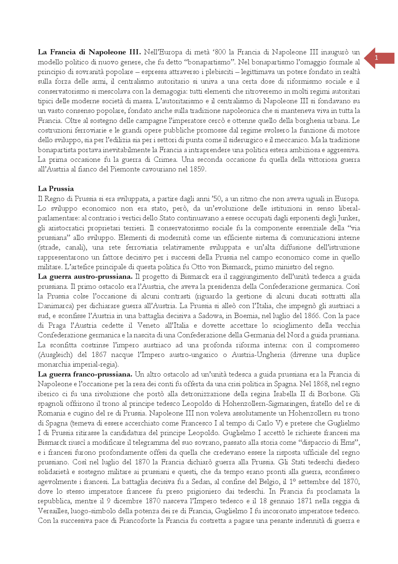Giolitti Crispi Prussia La Comune Di Parigi Docsity