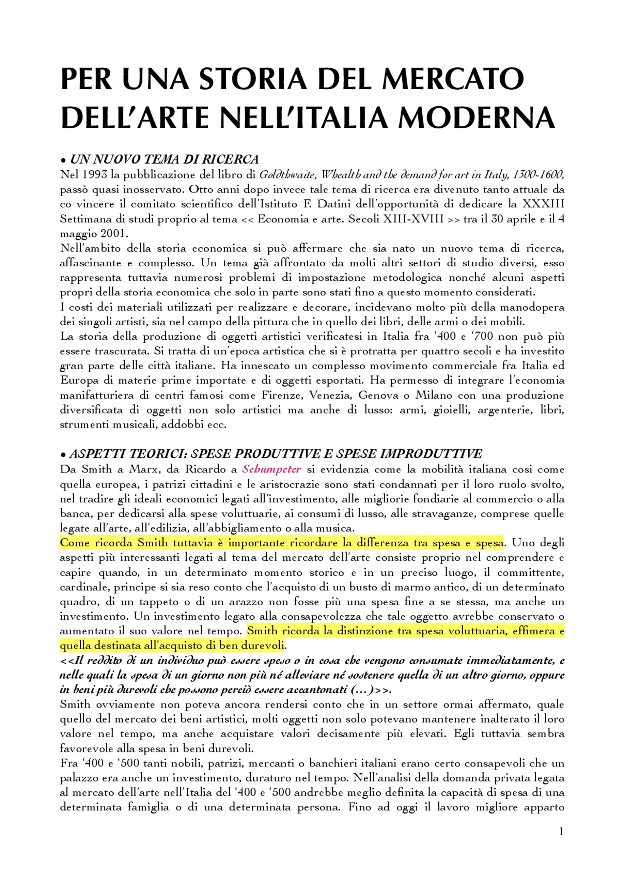 Letture Di Storia Economica Modulo Ii Gianpiero Fumi Docsity