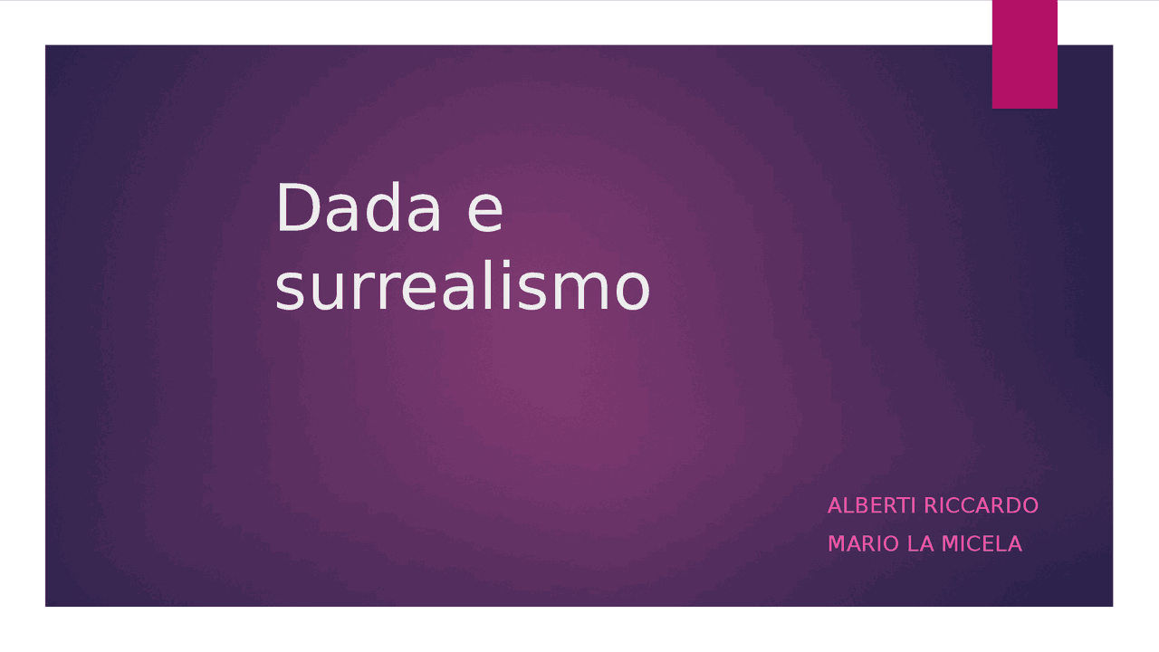 Dada E Surrealismo Slide Riassuntive Docsity