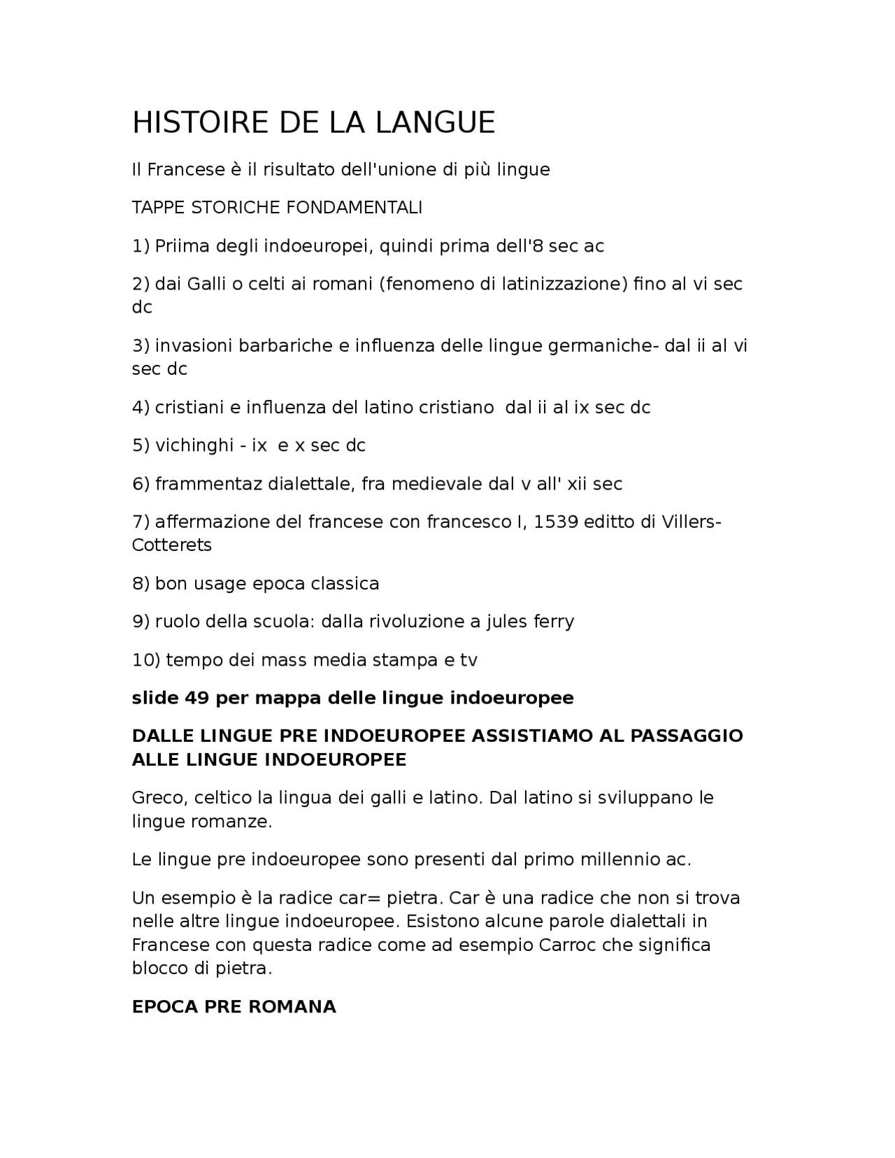 Linguistica Francese I Floquet Docsity