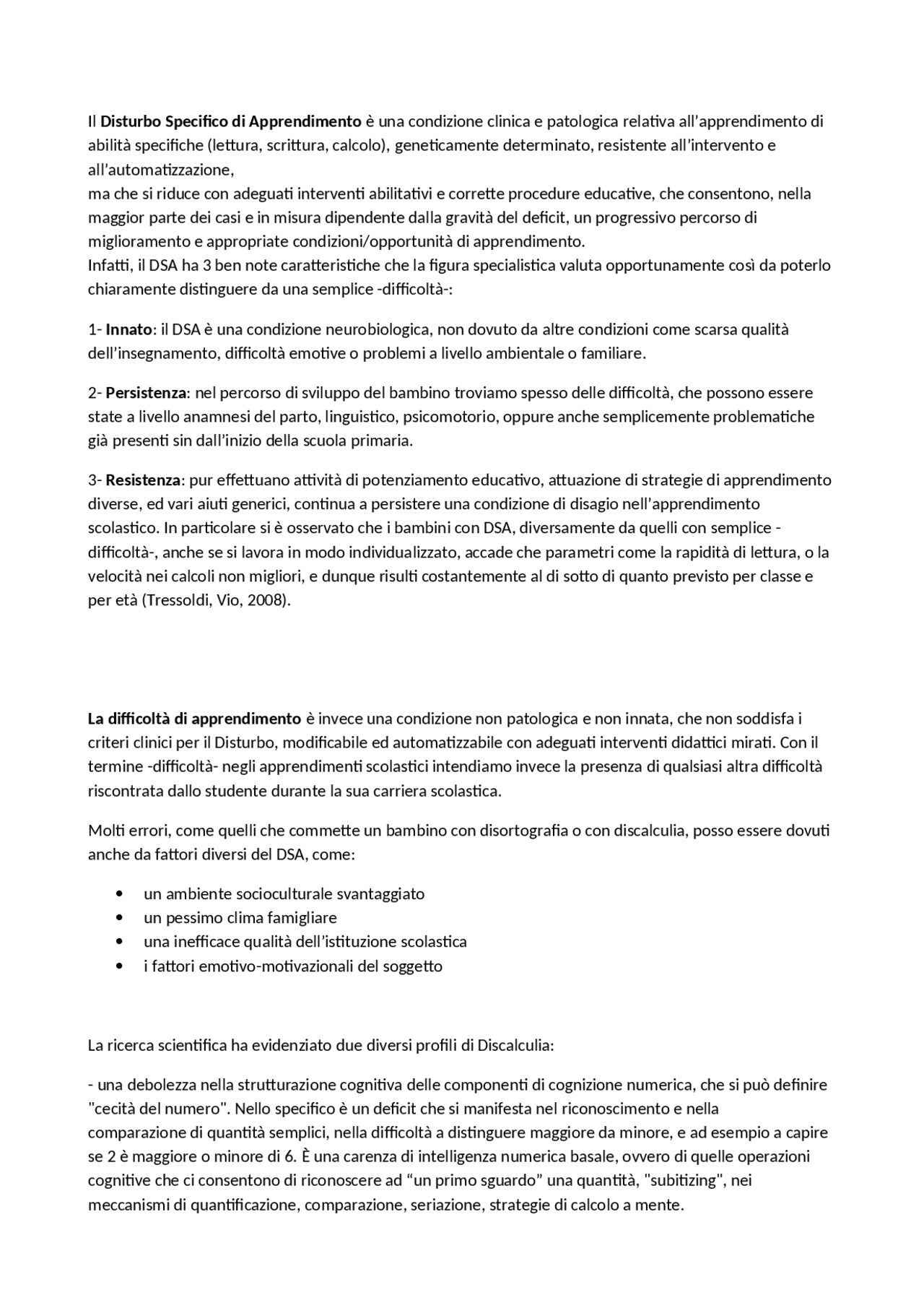 Difficoltà E Disturbi Dellapprendimento Sintesi Del Corso Di