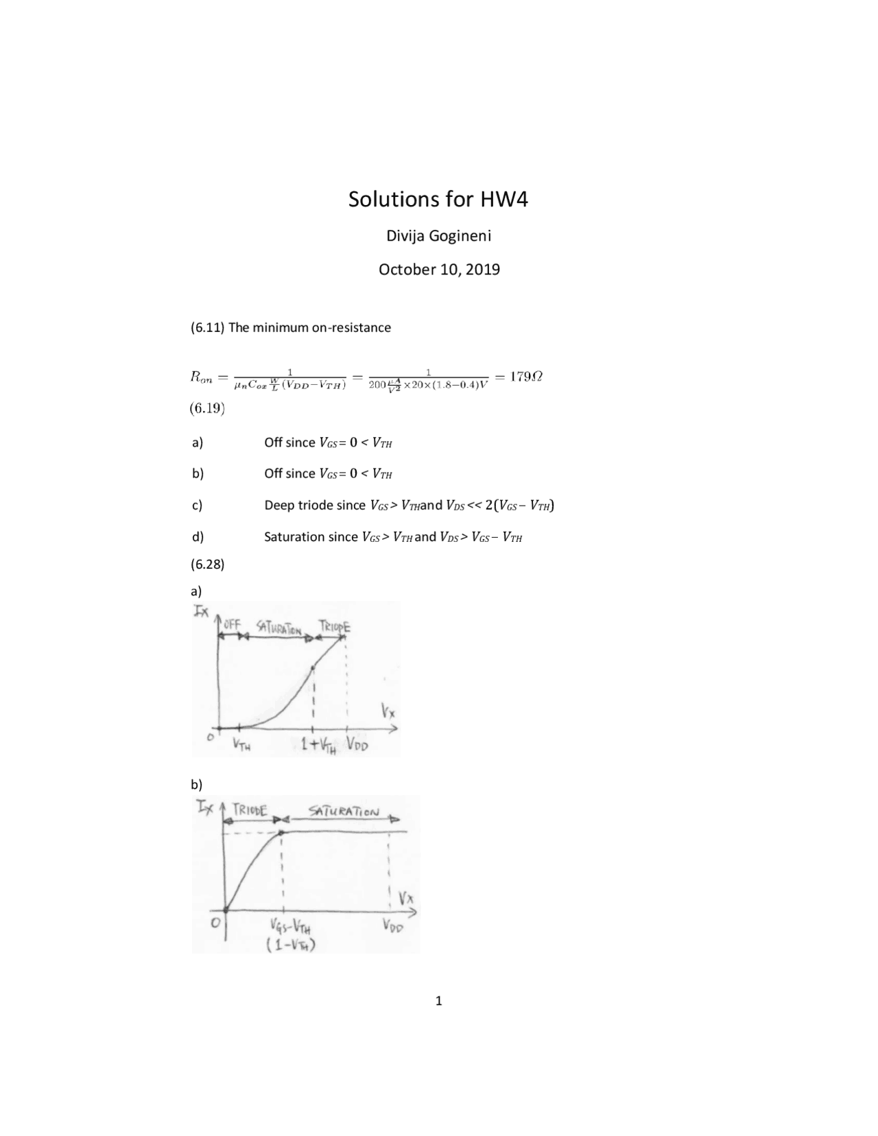 Microelectronics Homework And Solutions Docsity