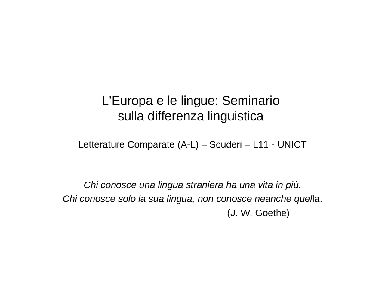 Differenze Linguistiche Dispense Di Letterature Comparate Docsity