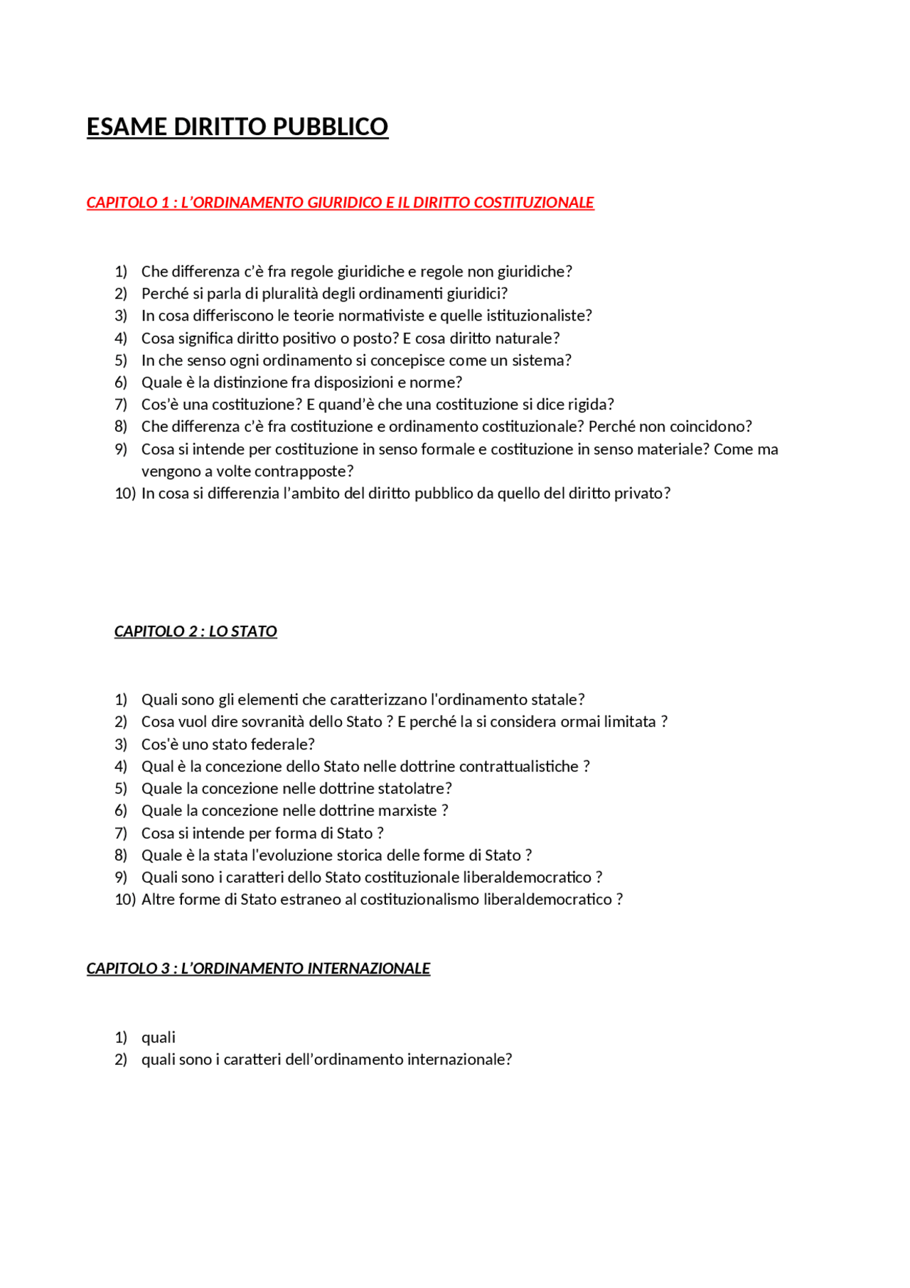 Esercitazione esame diritto pubblico | Esercizi di Diritto Pubblico ...